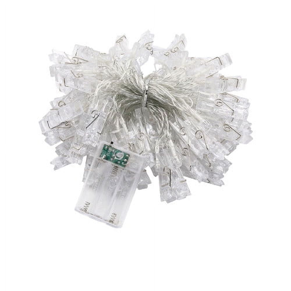 XMMSWDLA 40LED Photo Clips String Fairy Lights Battery Powered ...