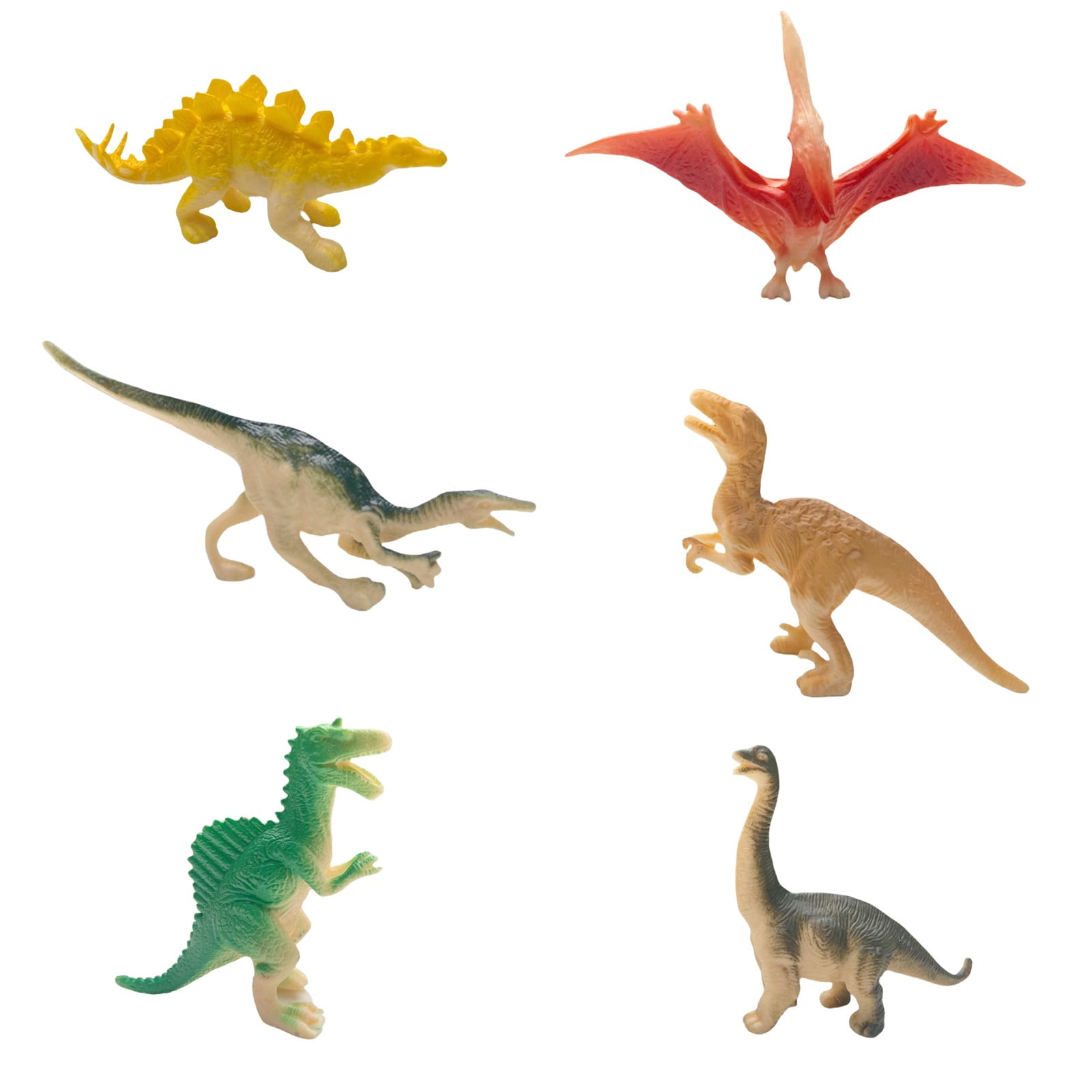 XMMSWDLA 6 Piece Party Pack Mini Dinosaurs - Plastic Mini Educational ...