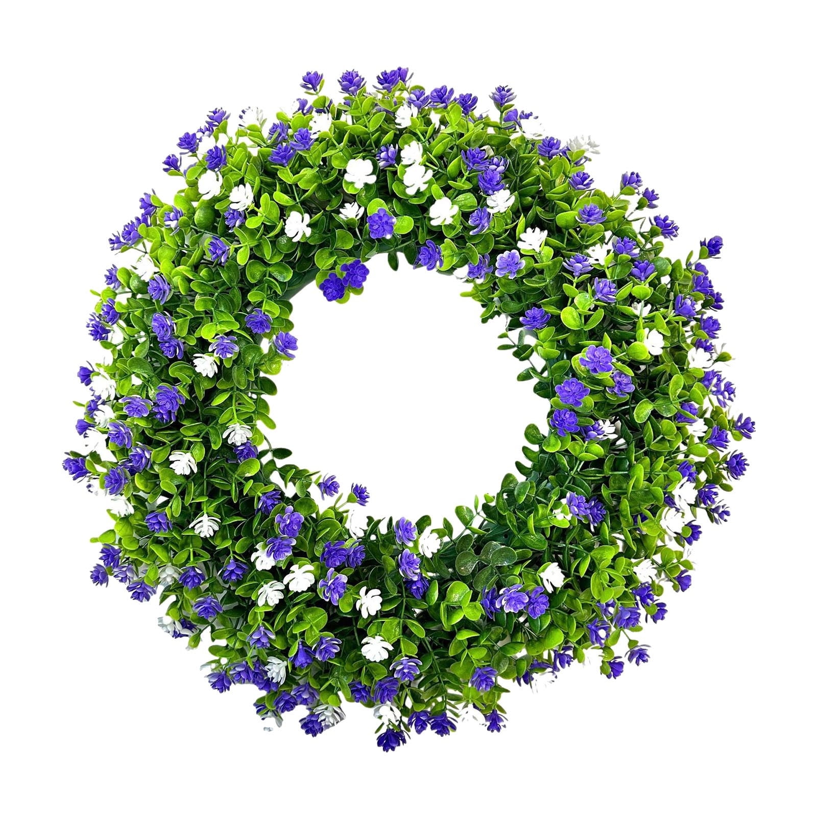 XMMSWDLA Artificial Flower Wreath Colorful Spring Summer Wreath ...