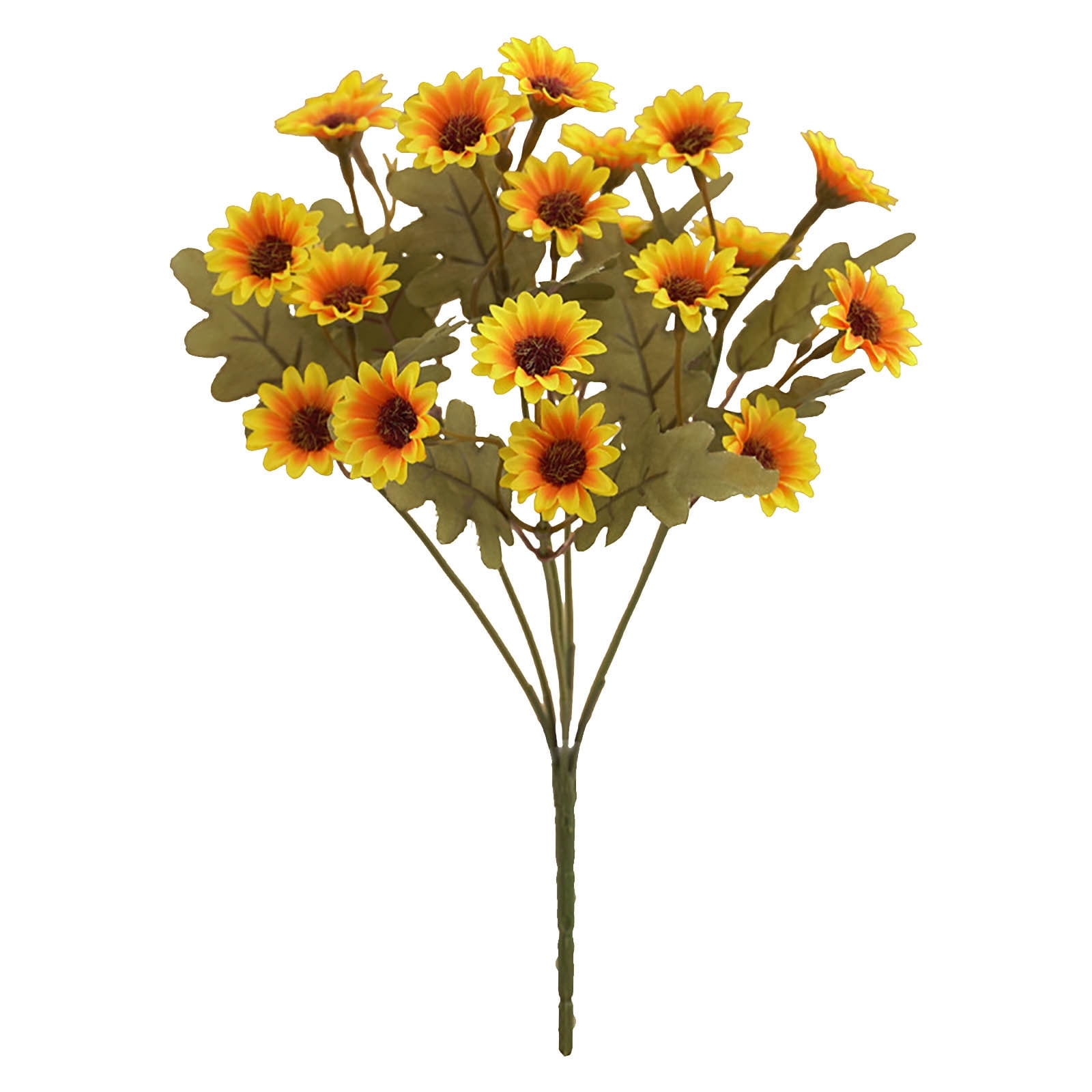 XMMSWDLA Artificial Flowers Faux Bouquet Real Touch Fake Yellow Silk ...