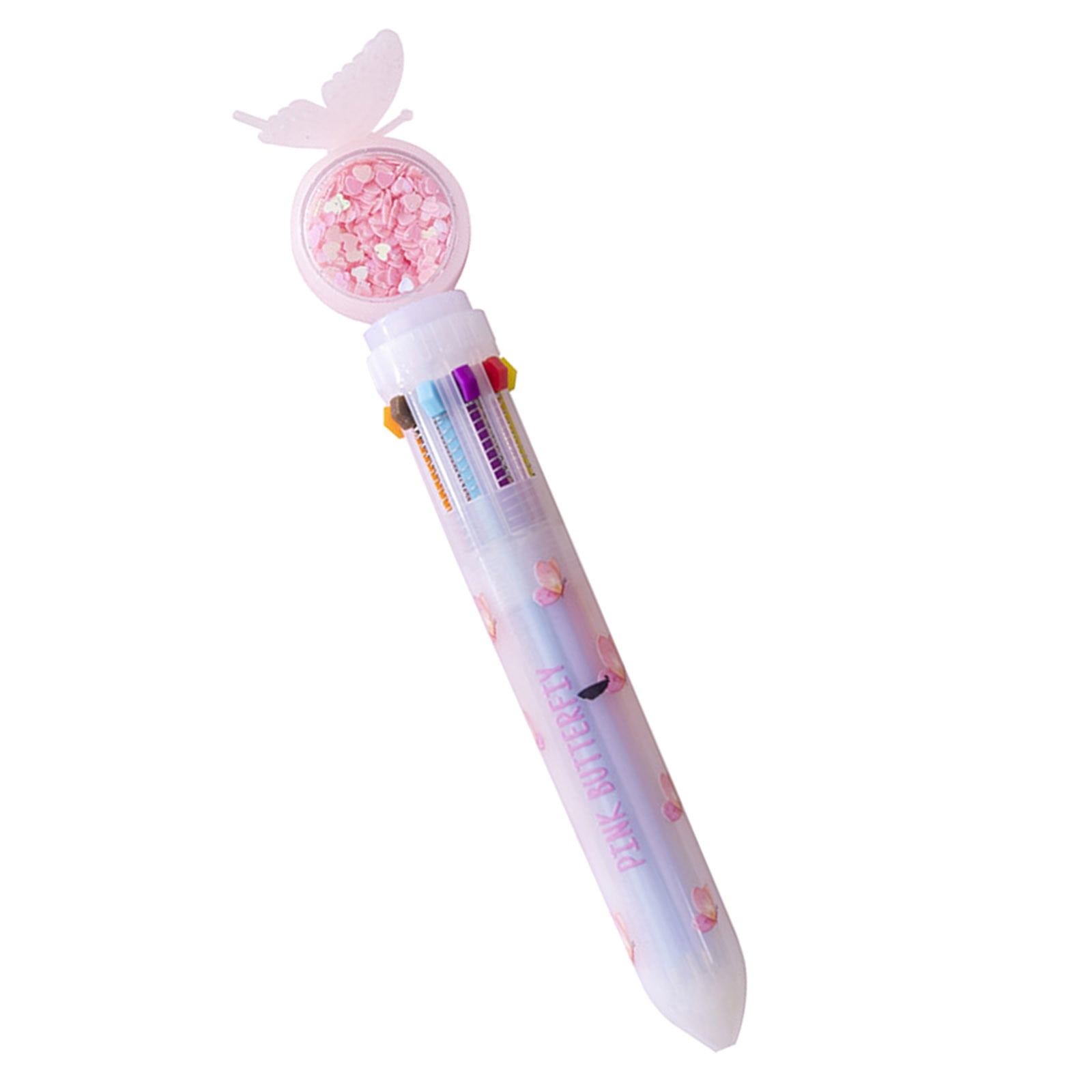 XMMSWDLA Colored Pencils 10 Color Ballpoint Pen Push Type Color ...