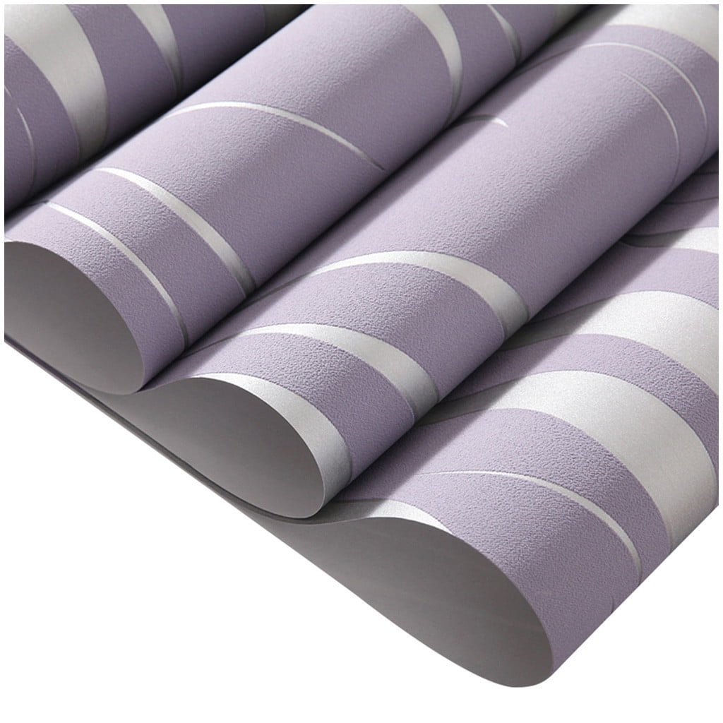 XMMSWDLA Boho Wall Decor 3d Non-Woven Wave Stripe Embossed Wallpaper ...