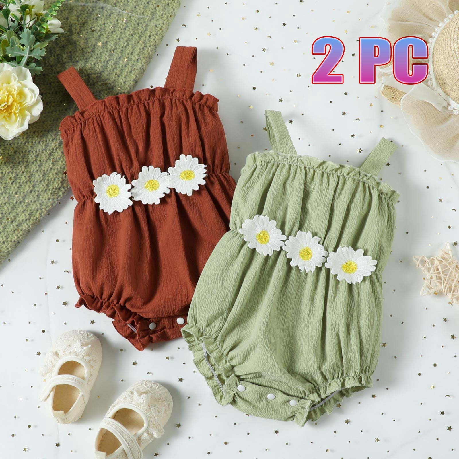 XMMSWDLA Boys/Girls Clothing Pack Newborn Baby Girl Summer Bodysuit ...