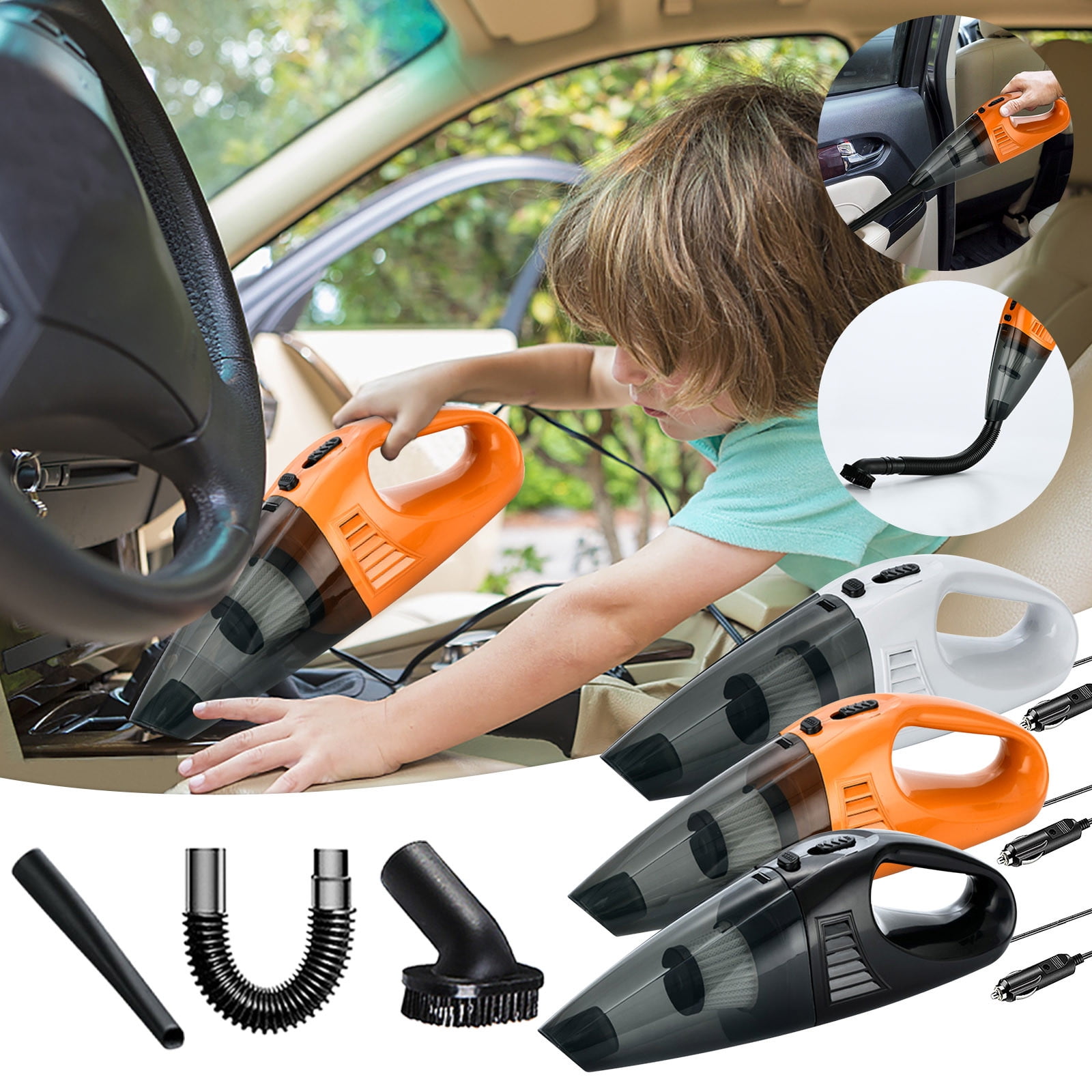 Car Wired Vacuum Cleaner Car Handheld Wired Rechargeable Vacuum Cleaner ...