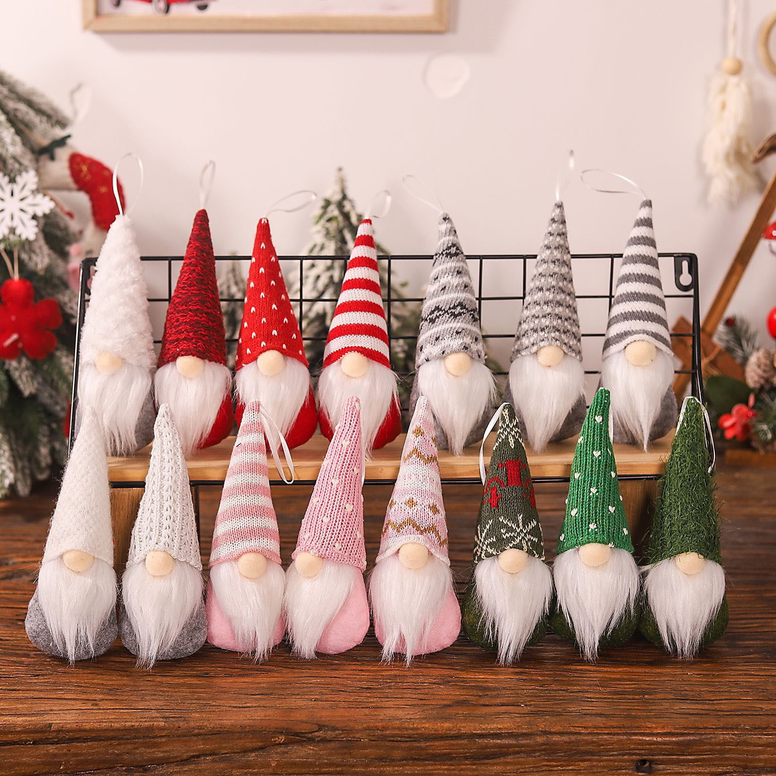 XMMSWDLA Christmas Gnomes Plush with Red Check,3 Pack Handmade ...