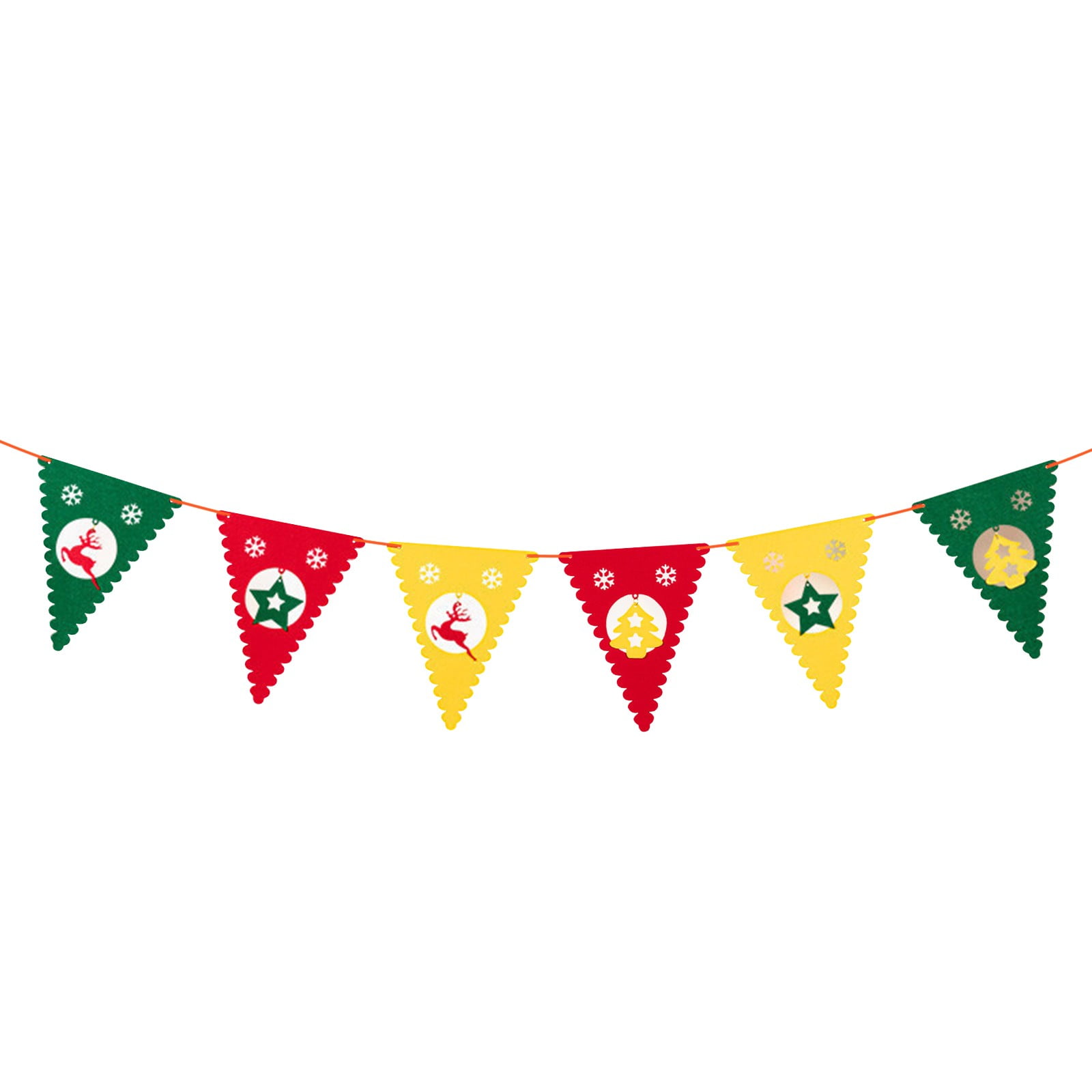 XMMSWDLA Christmas Party Decorations Triangle Pennant Banner Flag ...