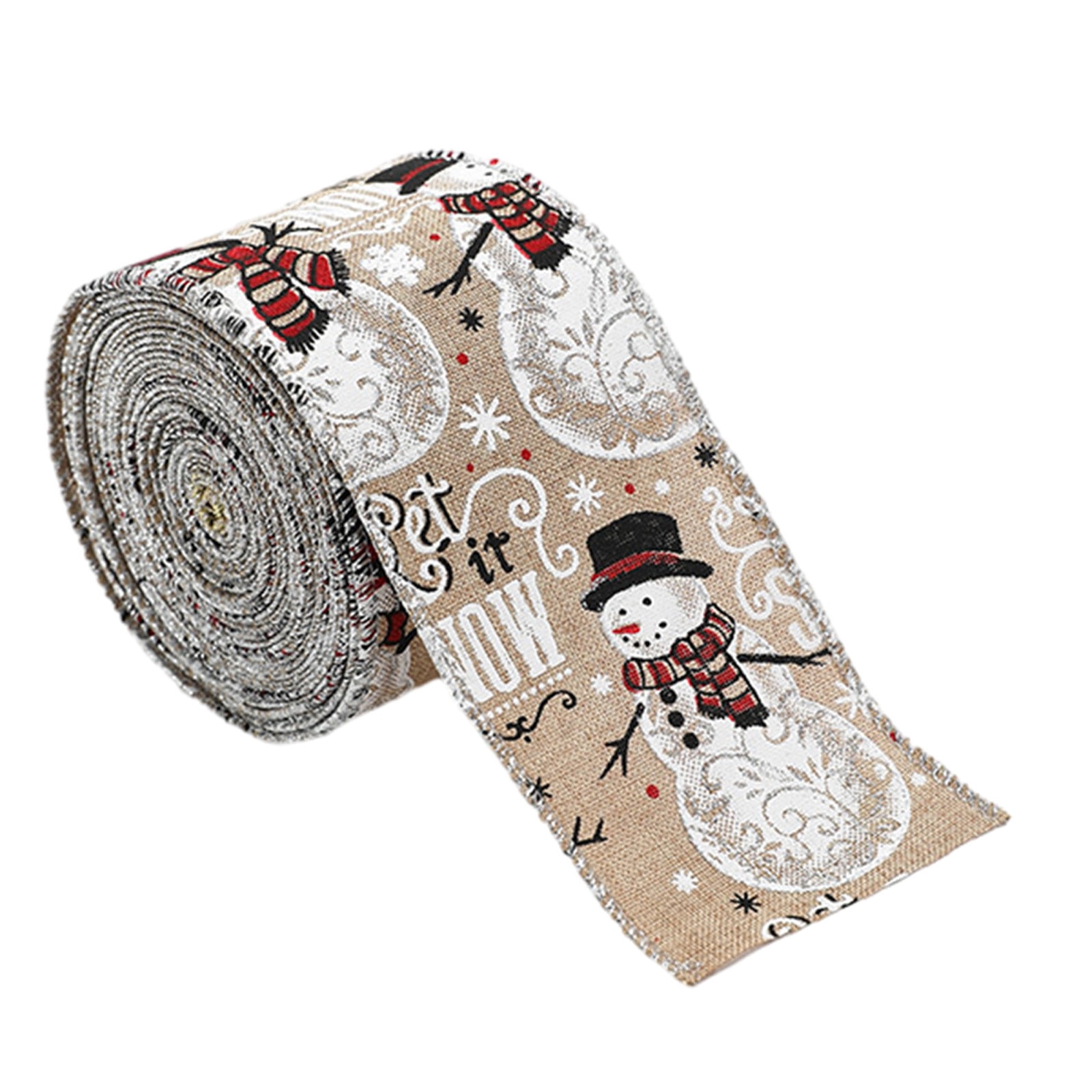 XMMSWDLA Christmas Ribbon Wired 2.5 Inch,2 Yards Christmas Wired Ribbon ...