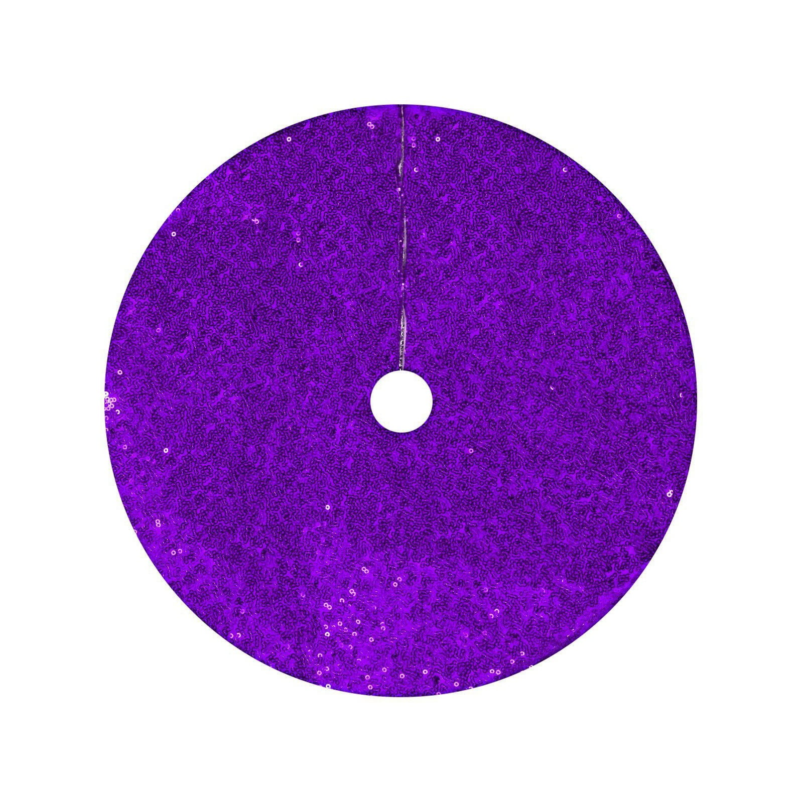 XMMSWDLA Christmas Tree Skirt 24 Inches Tree Mat Sequin Tree Skirts ...