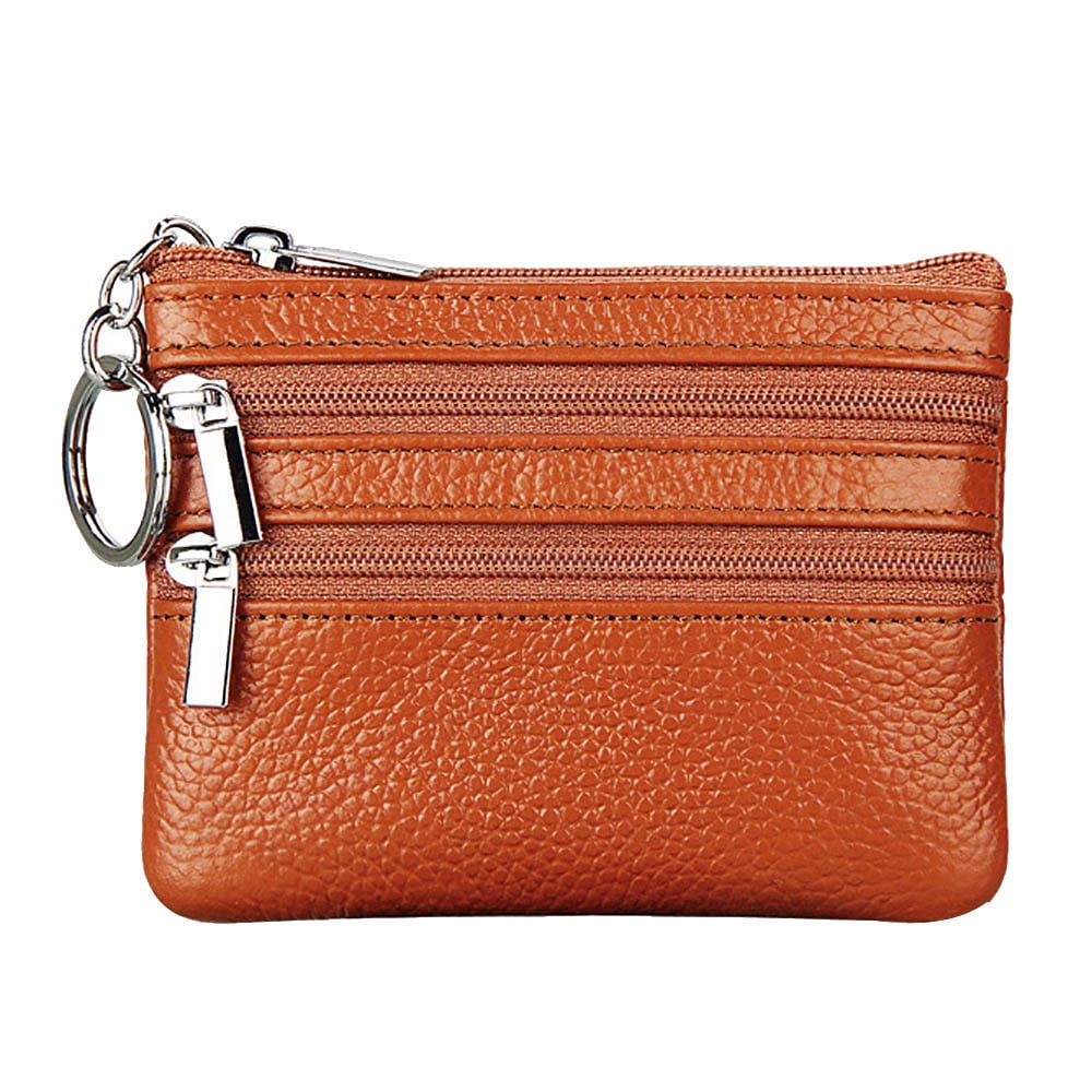 XMMSWDLA Coin Purse Pouch for Women, Genuine Leather Mini Cash Wallet ...