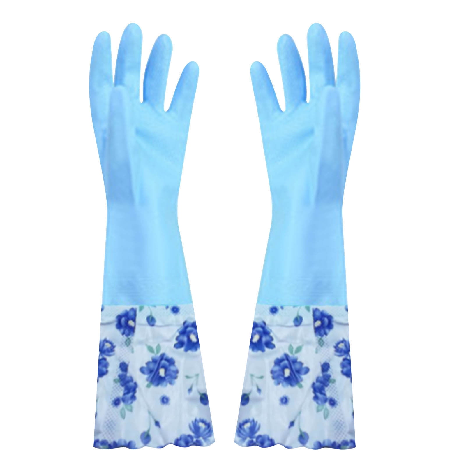 XMMSWDLA Dishwashing Cleaning Gloves, Reusable Rubber Gloves PVC ...