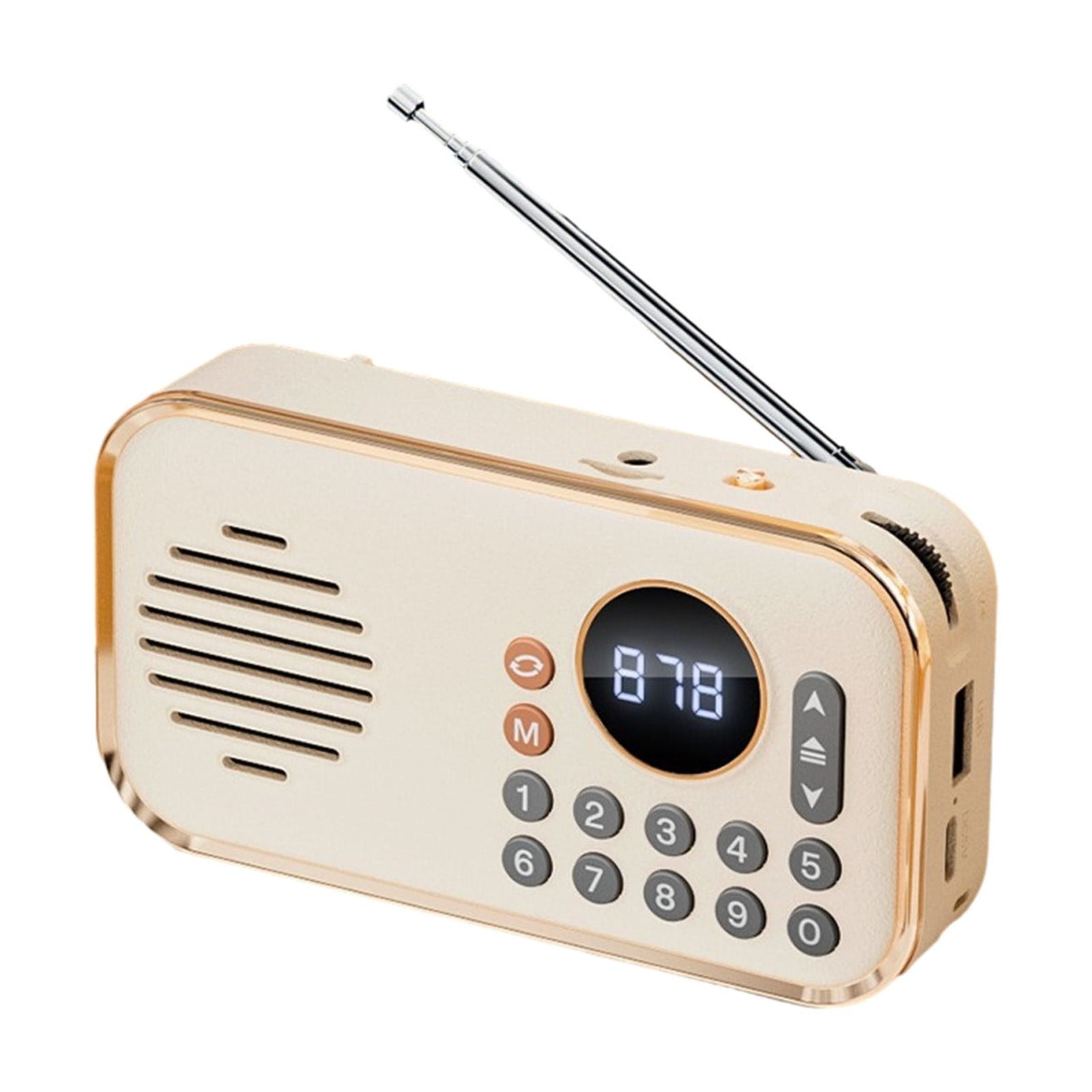 XMMSWDLA FM Radio Portable, Rechargeable Radio Digital Tuning, MP3 ...