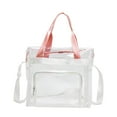 XMMSWDLA Fashion Clear PVC Purse Bags for Womens See Through Plastic ...