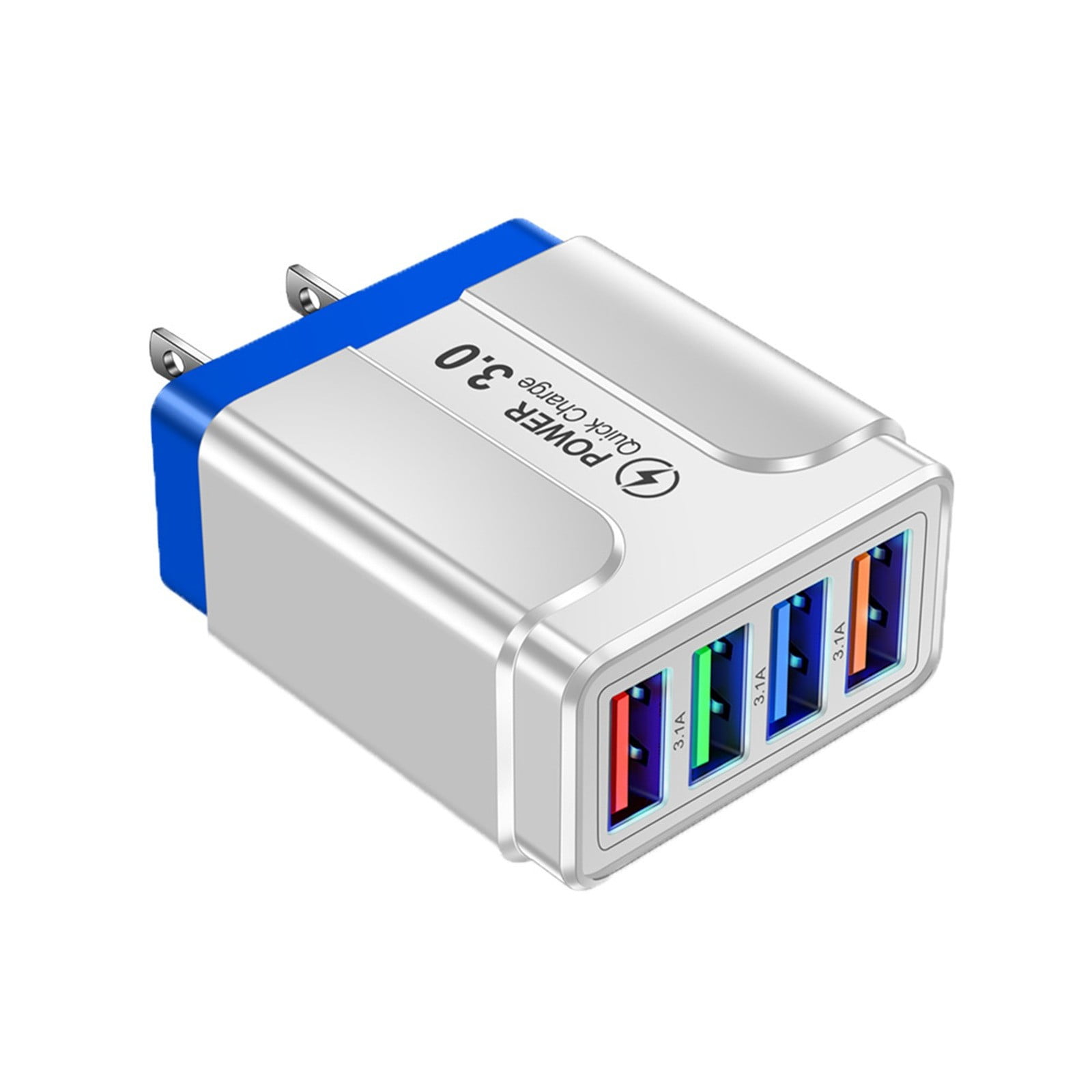 XMMSWDLA Fast Charging 3.0 Wall Charger, 4-Ports USB Charger Block ...