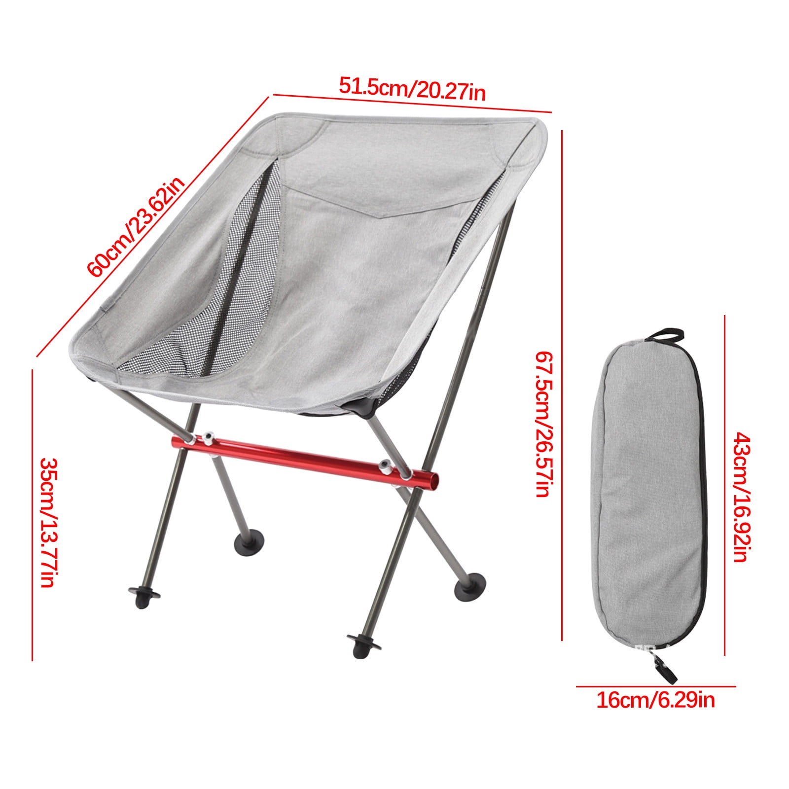 XMMSWDLA Folding Chair 7075 Aluminum Alloy Convenient Lazy Backrest ...