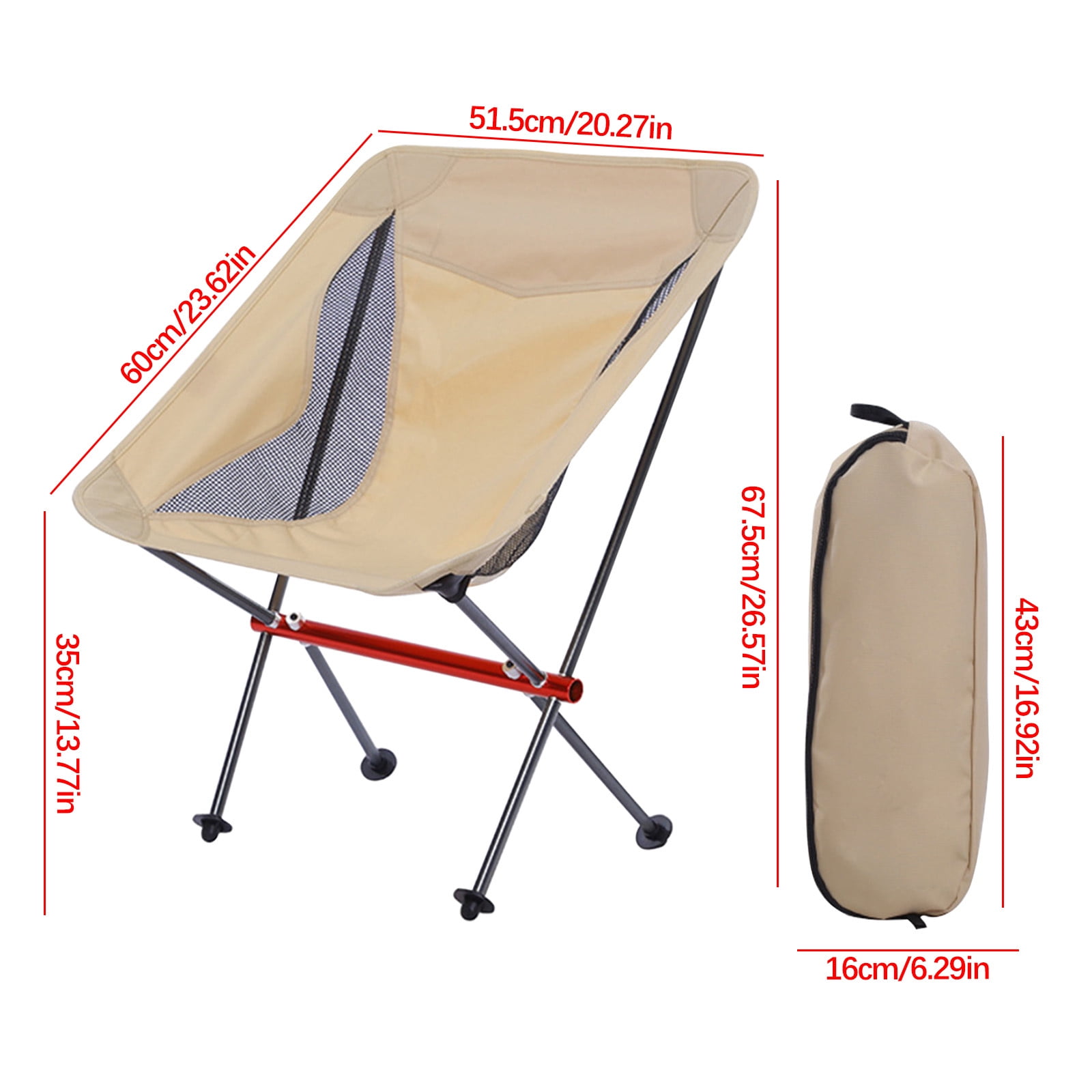 XMMSWDLA Folding Chair 7075 Aluminum Alloy Convenient Lazy Backrest ...
