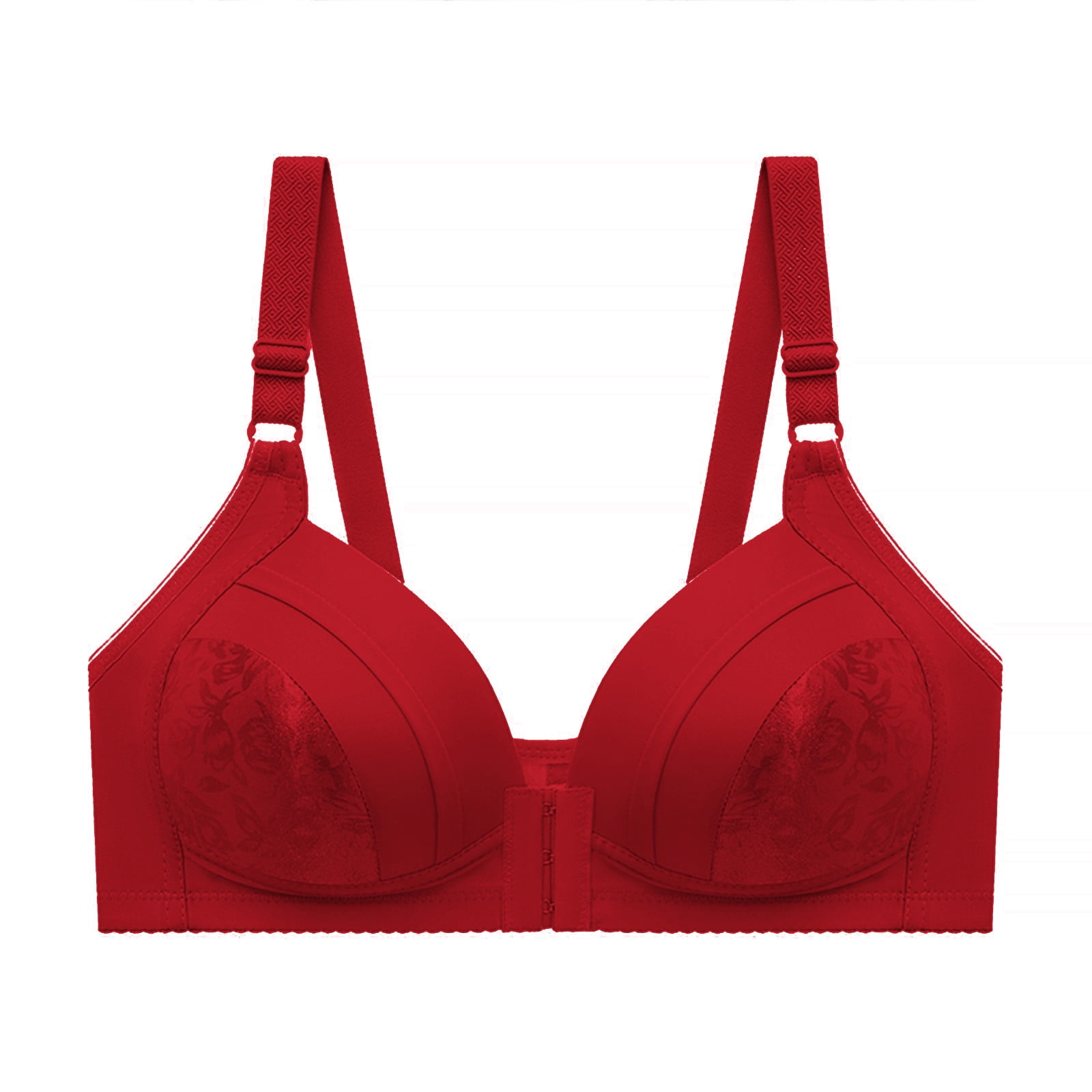 XMMSWDLA Front Close Bras for Women Wirefree Push Up Bra Smooth Back ...