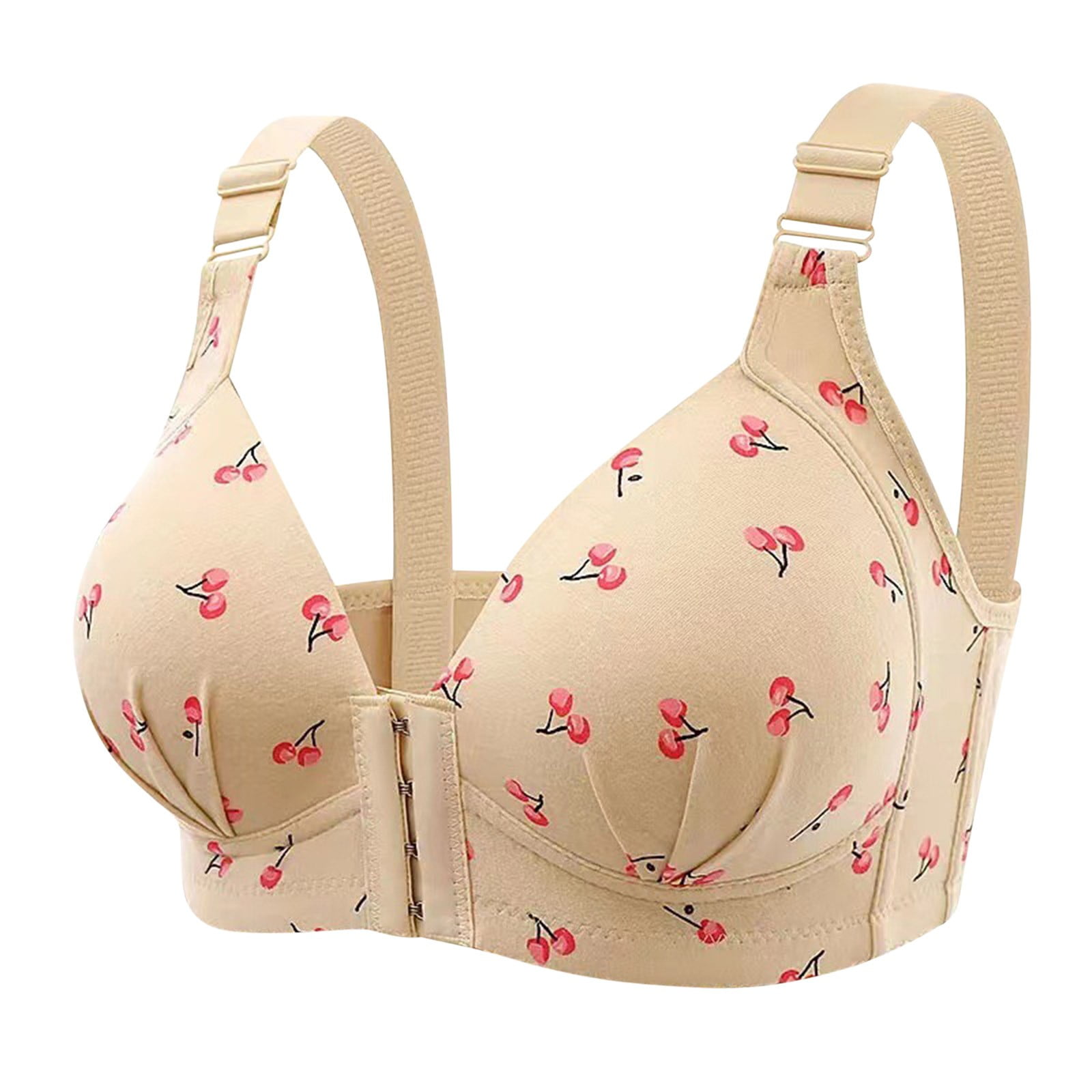 XMMSWDLA Front Closure Bras for Women No Underwire Padded Wireless ...