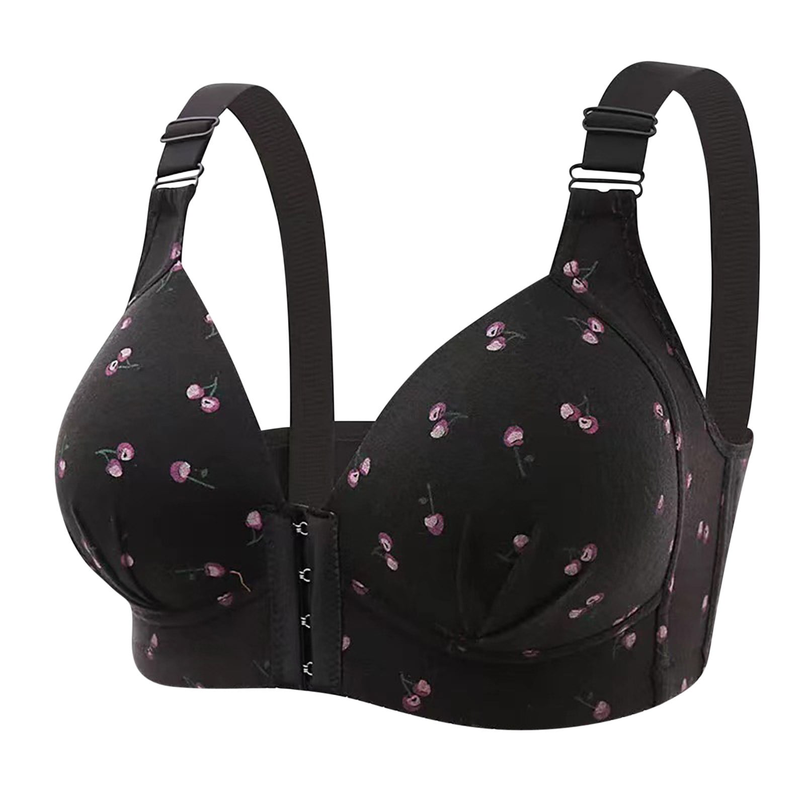 XMMSWDLA Front Closure Bras for Women No Underwire Padded Wireless ...