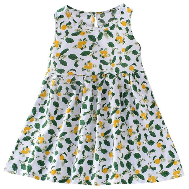 Xmmswdla Girl Summer Beach Dress Halter Neck Sleeveless Casual Tank Outfit Sundress Girls