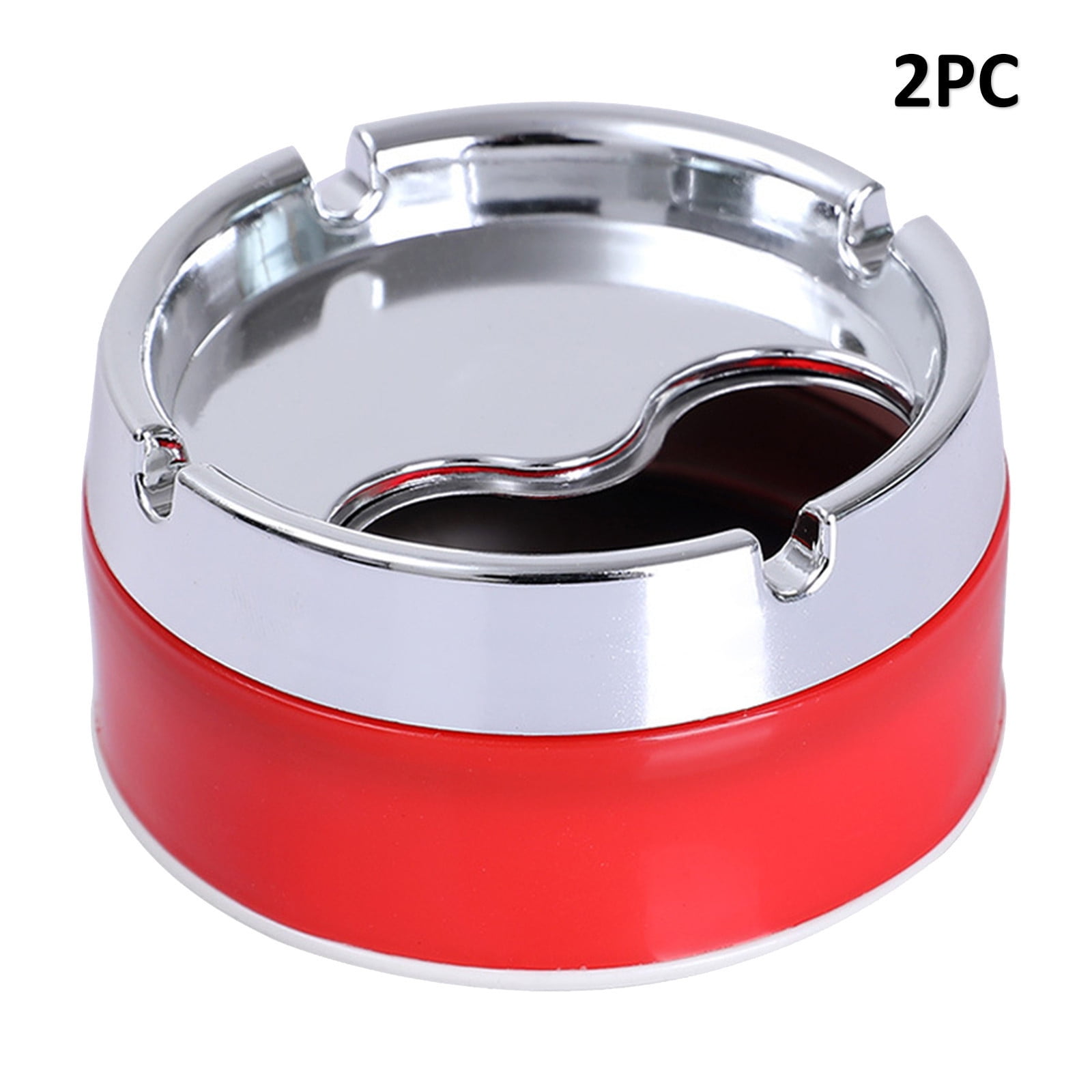 XMMSWDLA Grooved Silver Classic Metal Ashtray with A Lid for Cigarettes ...