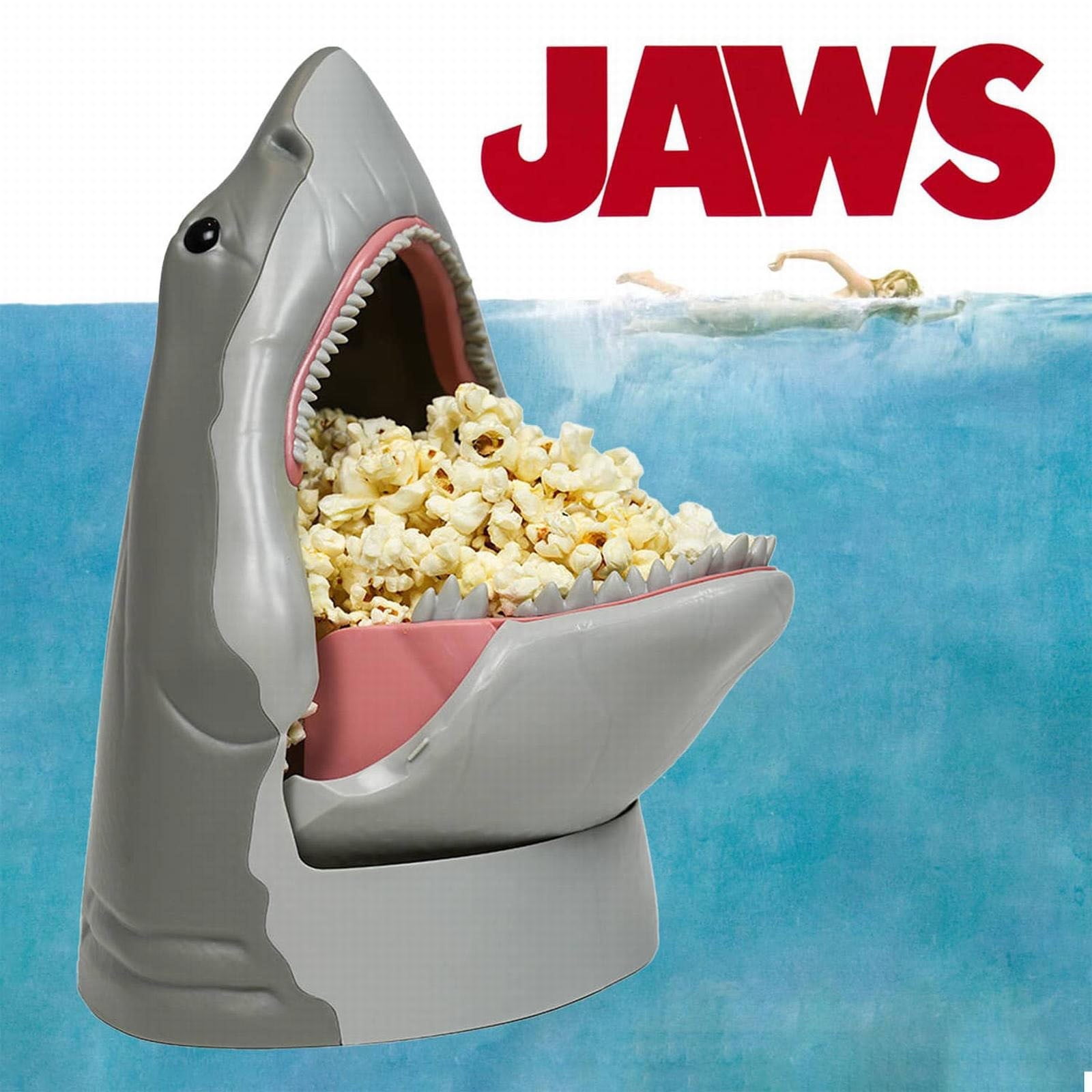 XMMSWDLA Jaws 50th Anniversary Shark Popcorn Bucket with Openable Mouth ...