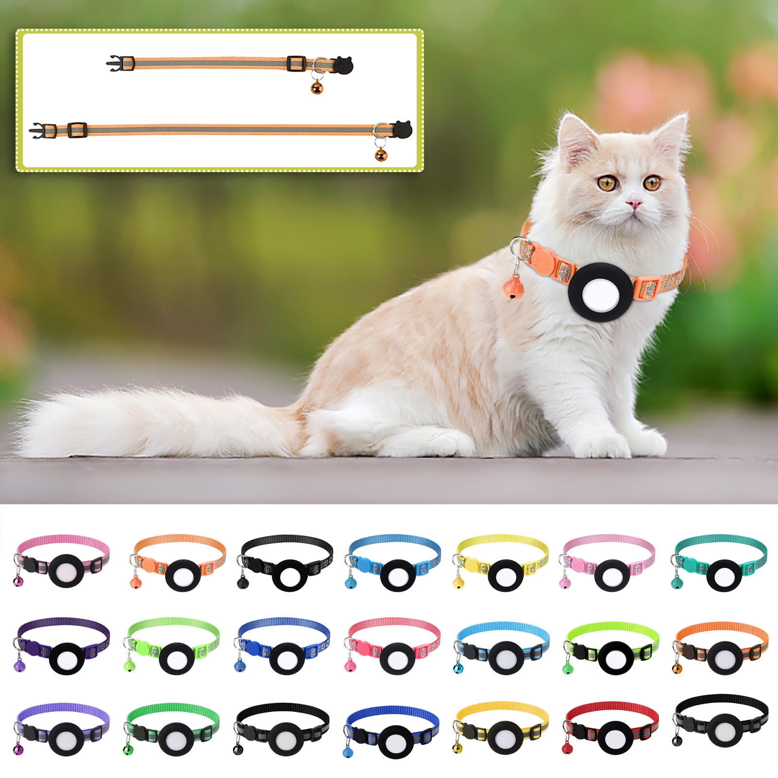 Kitchen Decorations Collar with Bell Reflective Collar Address Pendant ...