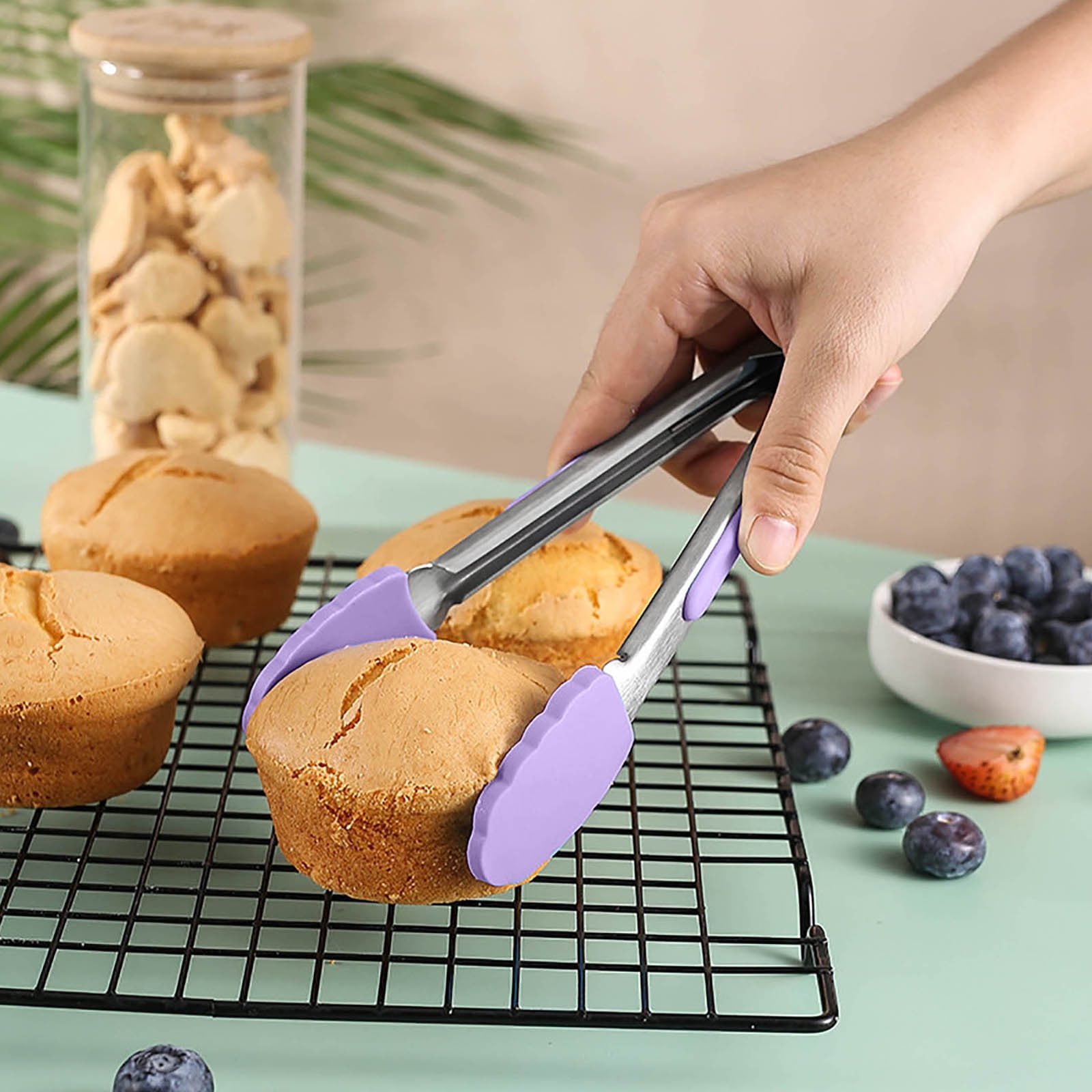 XMMSWDLA Kitchen Tongs,Silicone Tongs for Cooking ,Stainless Steel ...