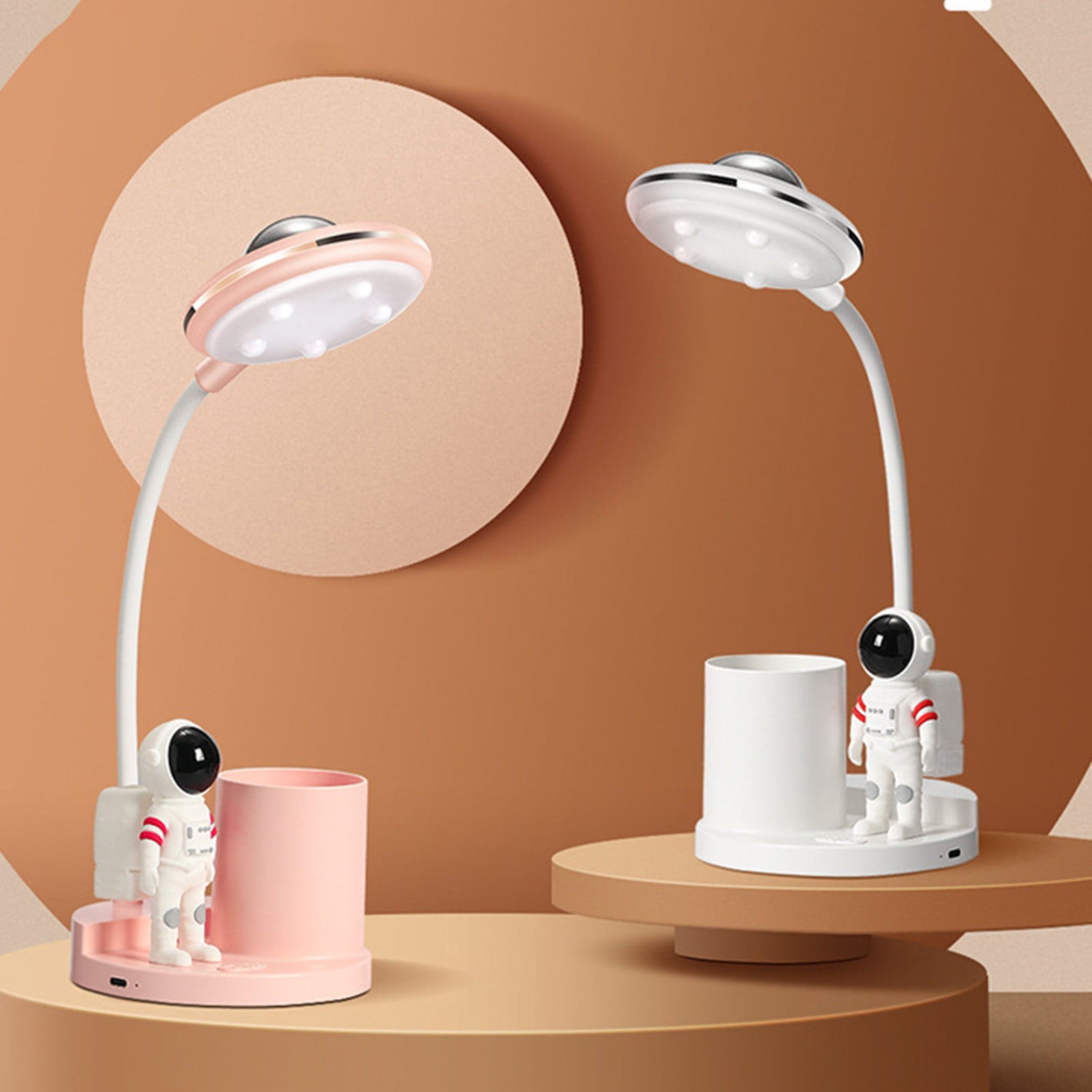 XMMSWDLA LED Desk Lamp for Kids, Astronaut Cute Small Desk Lamp with ...