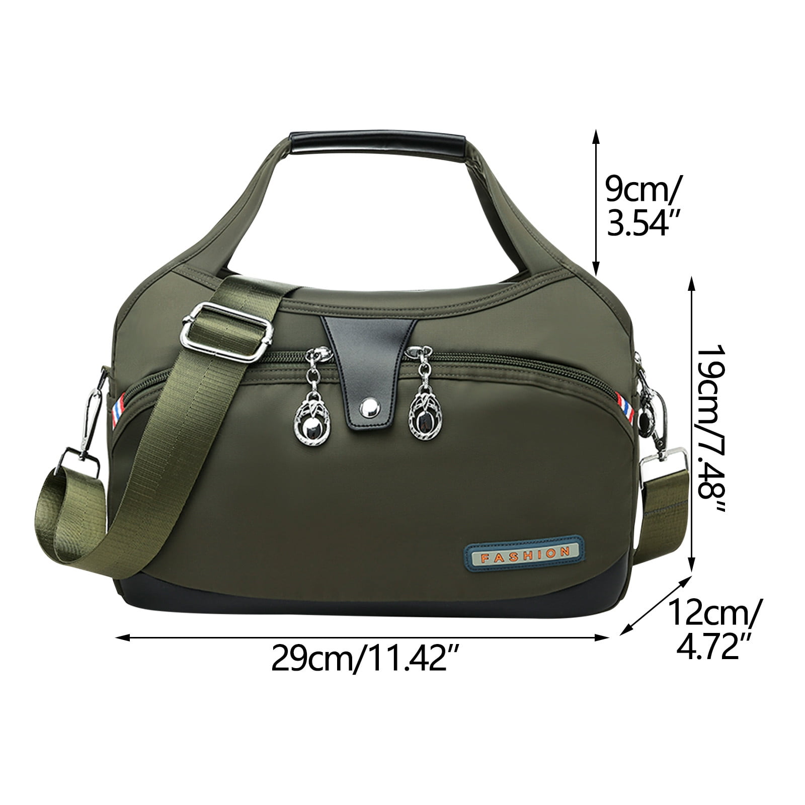 XMMSWDLA Large Capacity Multi-Pocket Handbag Canvas Tote Purses ...