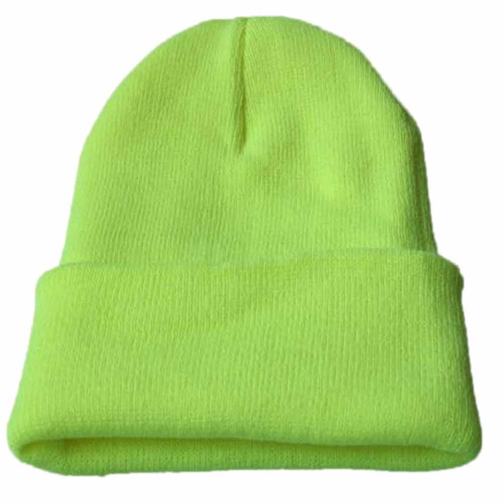 XMMSWDLA Men Women Knit Beanie Hat Ski Cap Cuff Slouchy Plain Solid ...