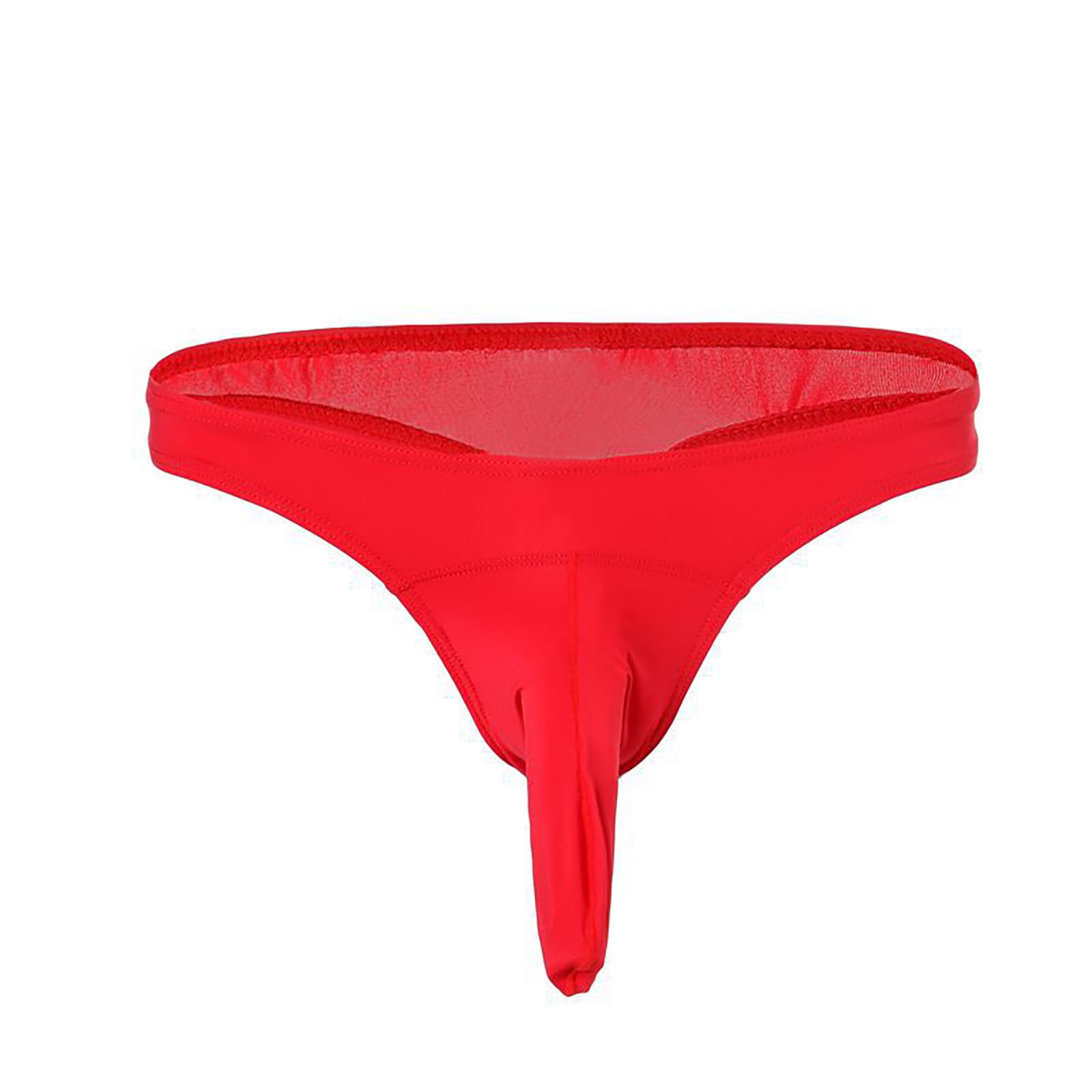 XMMSWDLA Men's Bulge Pouch Briefs Open Front Underwear Silk Breathable ...