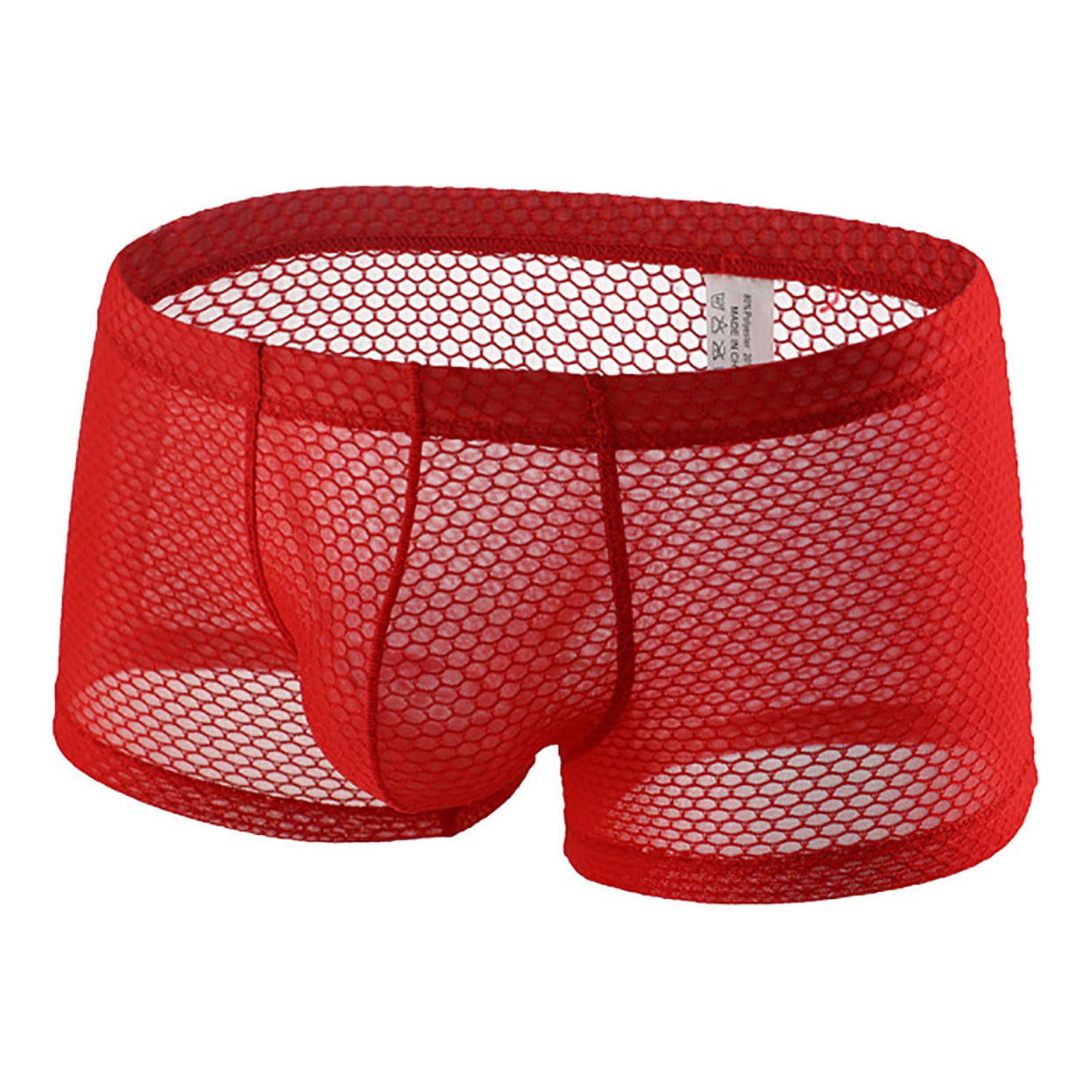 XMMSWDLA Mens See Through Boxers Mesh Lace Trunk Underwear Seamless ...