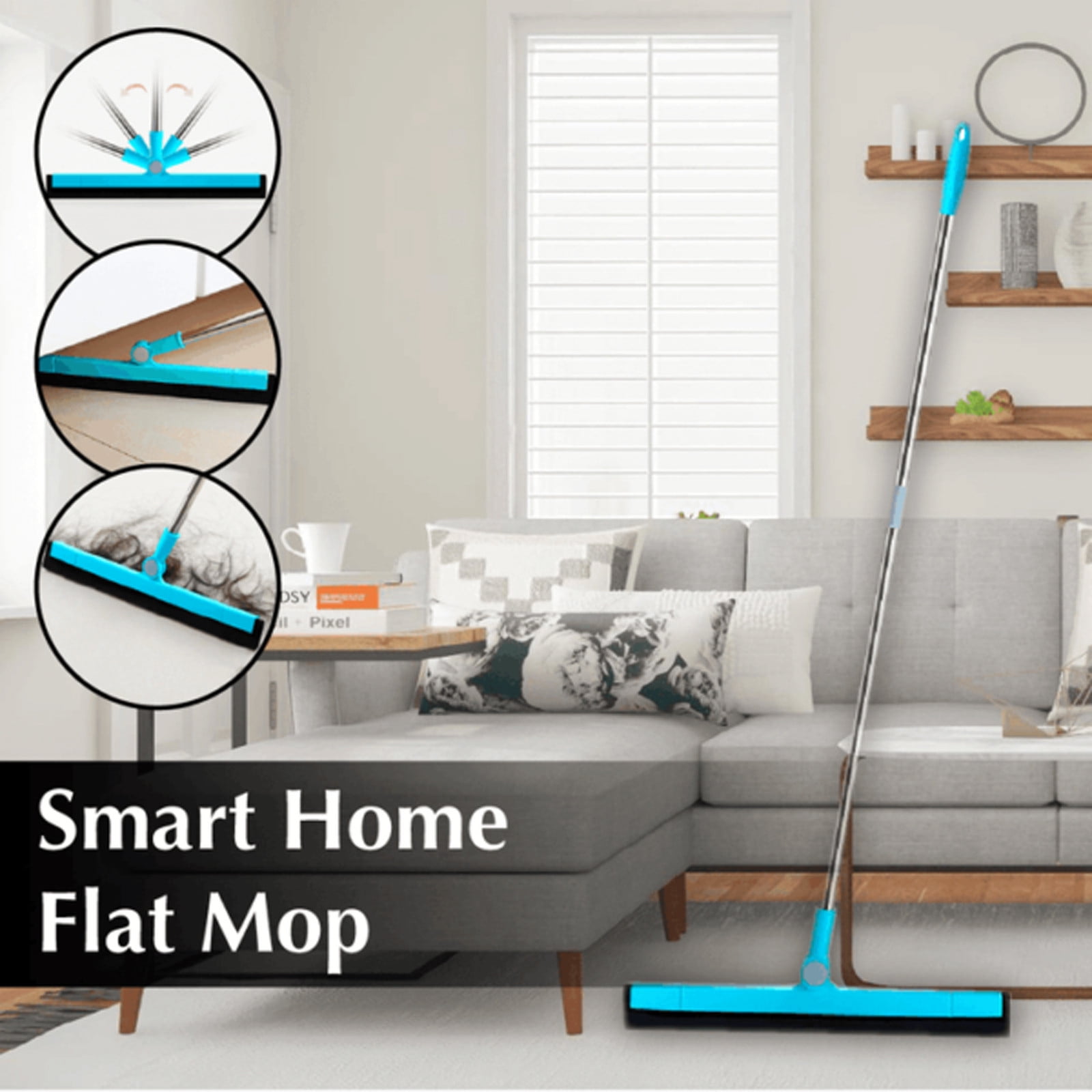 XMMSWDLA Microfiber Mop, Hardwood Floor Mop 2 in 1 Microfiber Dust Pads ...