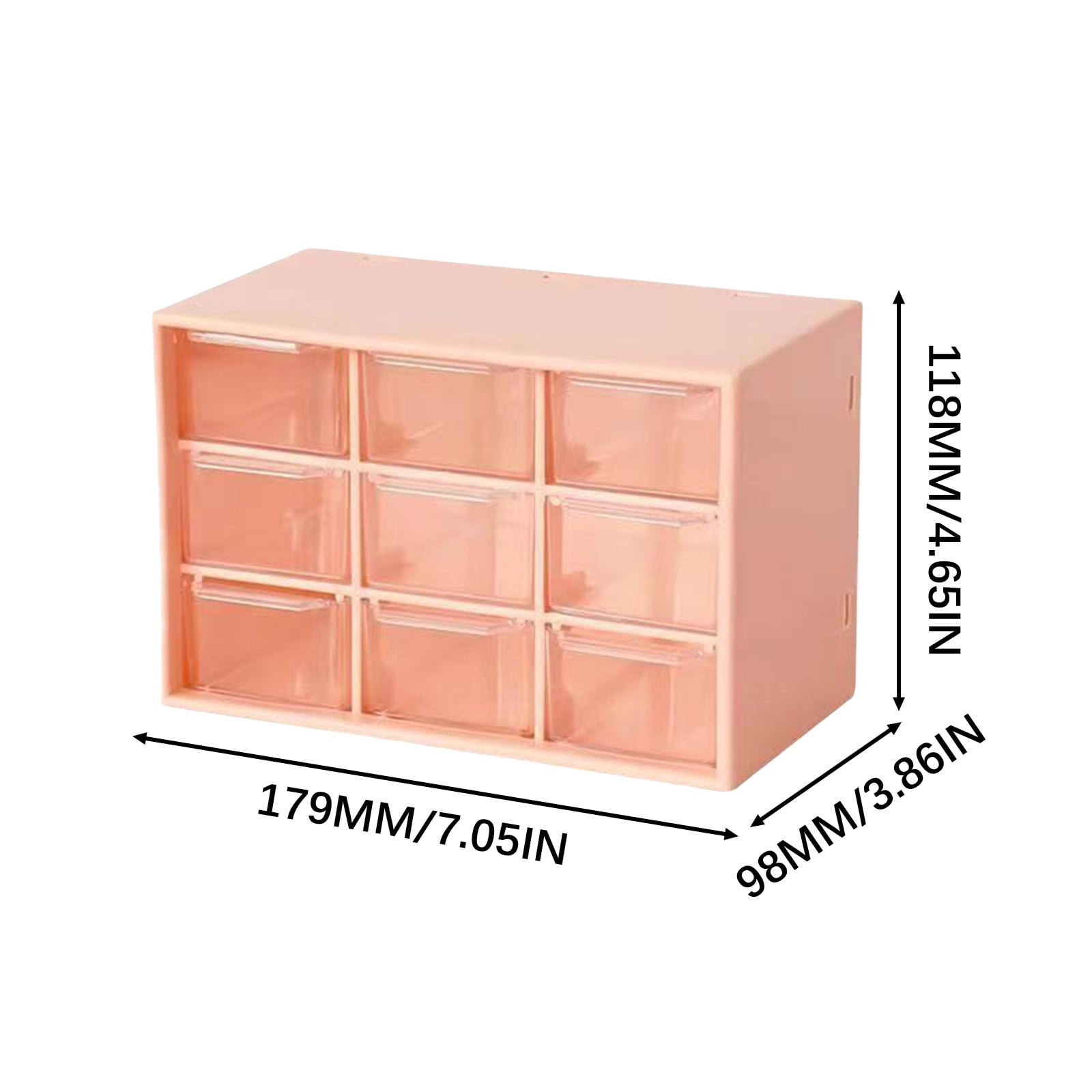 XMMSWDLA Mini Drawer Desk Plastic Craft 9 Mini Desktop Organizers and ...