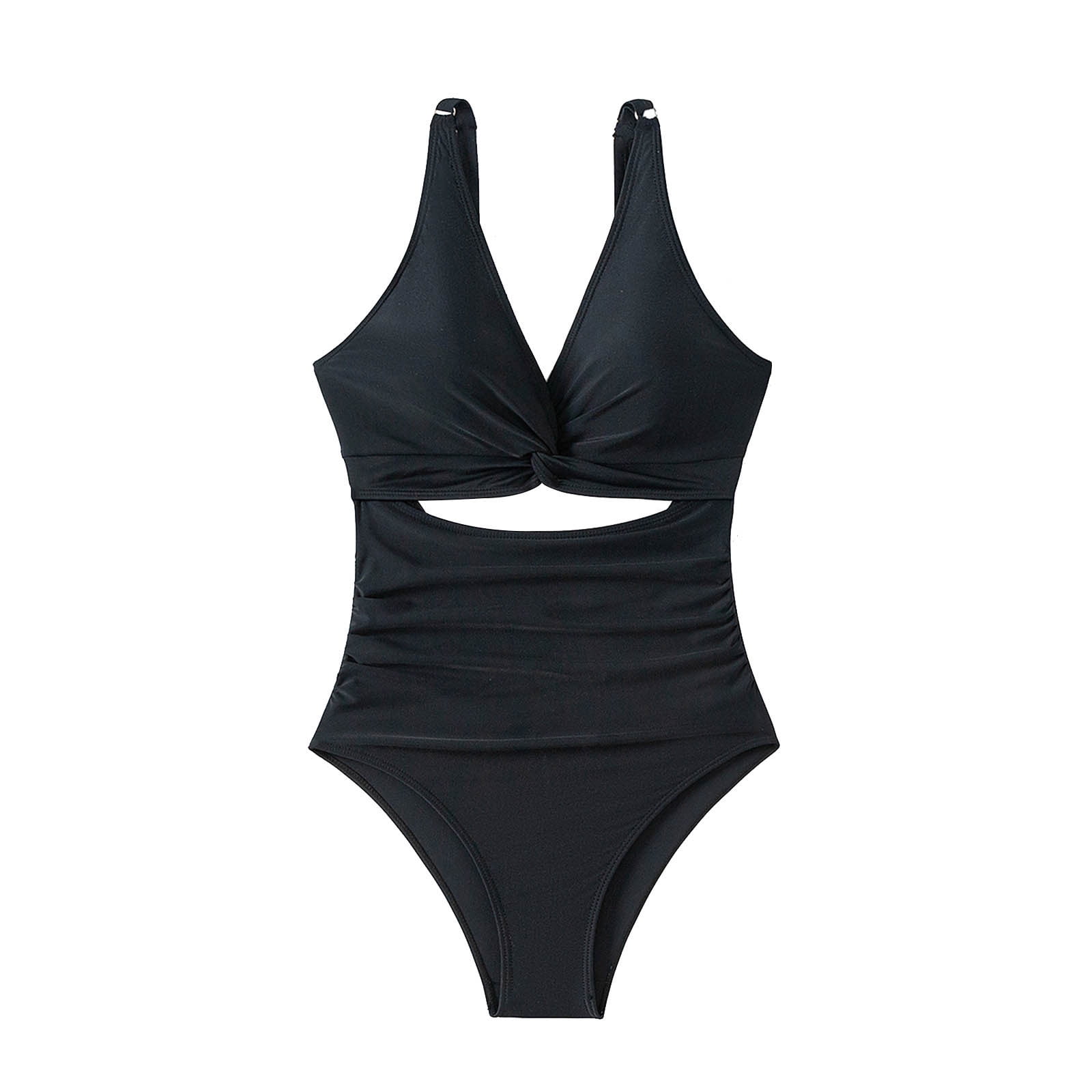 XMMSWDLA One Piece Swimsuit for Women Bathing Suits Twist Front Cutout ...