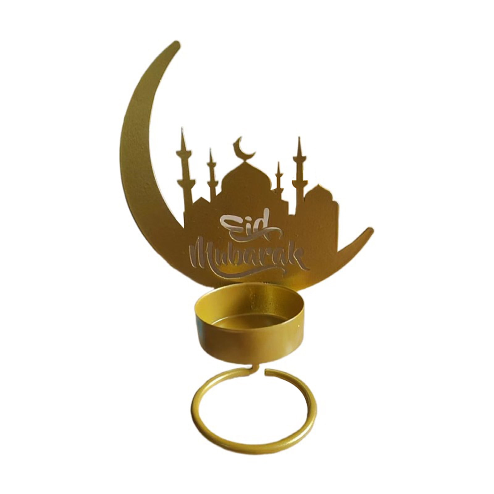XMMSWDLA Party Decorations Ramadan Festival Iron Art Candlestick Moon ...