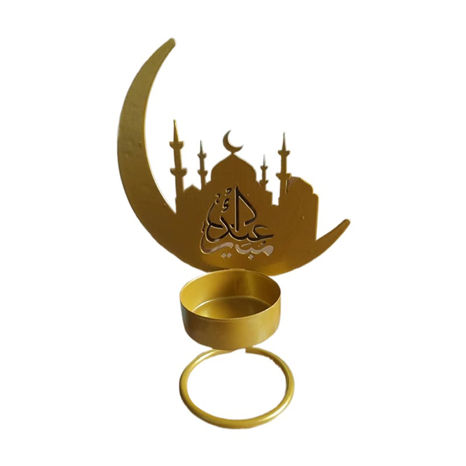 XMMSWDLA Party Decorations Ramadan Festival Iron Art Candlestick Moon ...