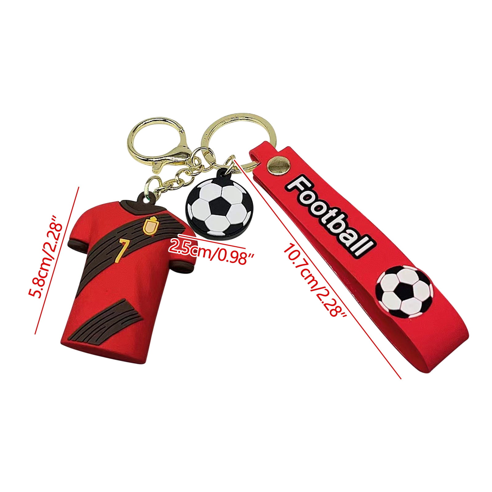 XMMSWDLA Party DecorationsWorld Cup Soccer Uniform Keychain 3d Glue ...