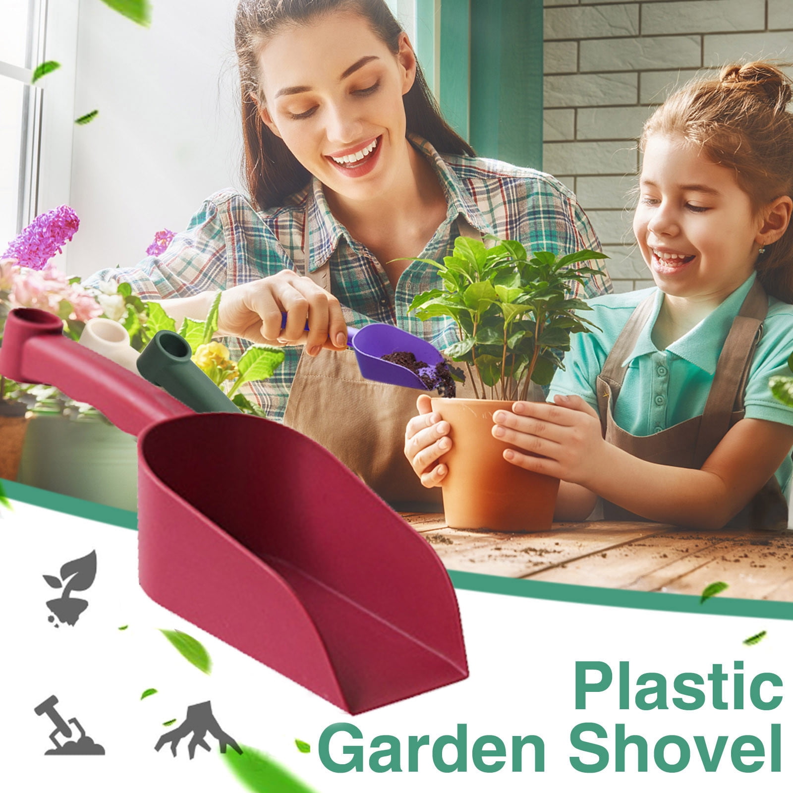 Plastic Garden Shovel Plant Hand Shovel Trowels, Bonsai Soilsgardening ...