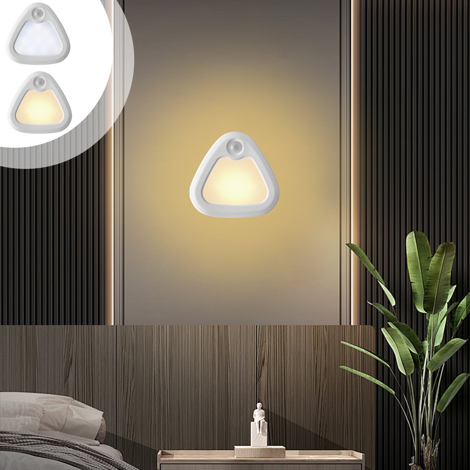 XMMSWDLA Portable Human Body Sensor Infrared Sensor Night Light Lamp ...
