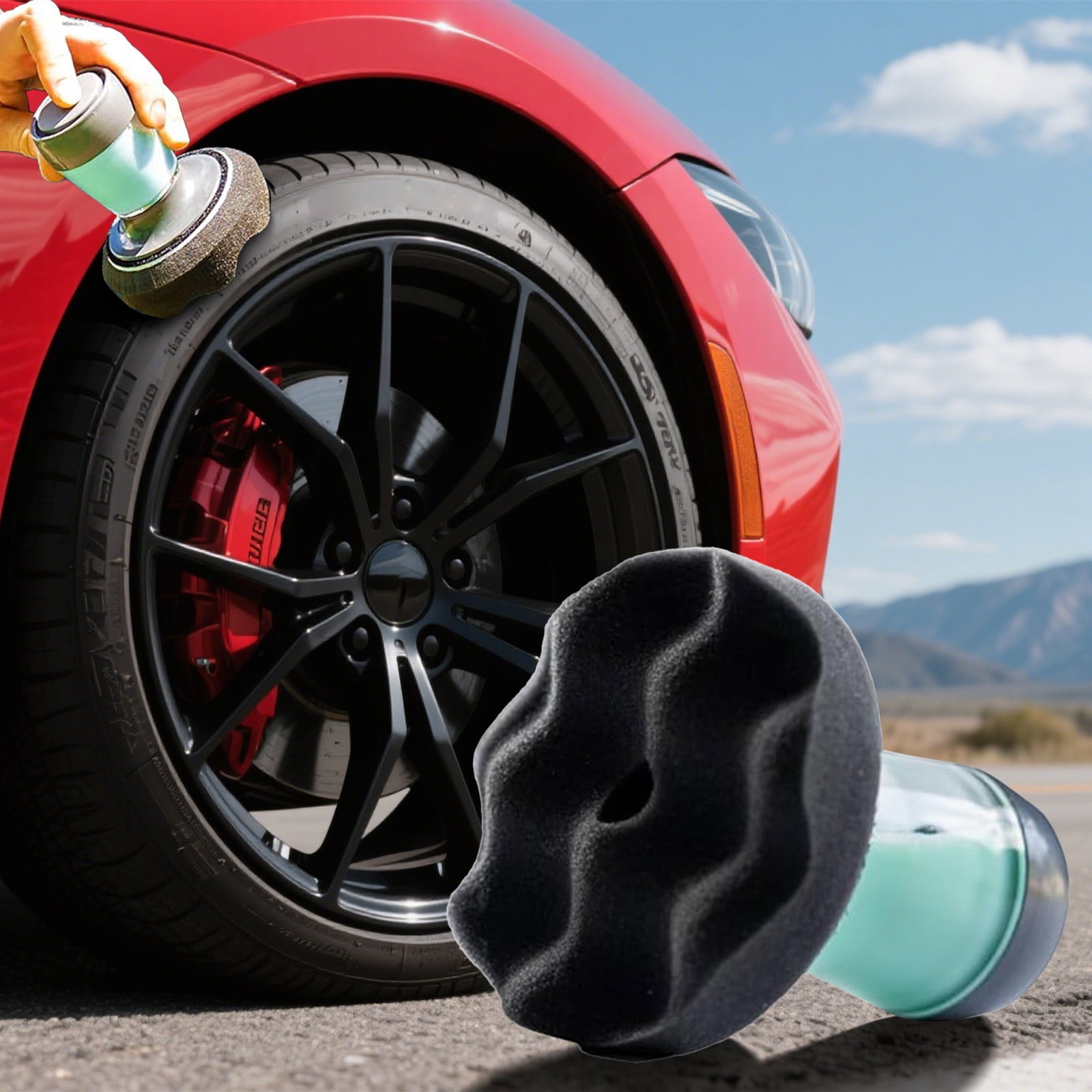 XMMSWDLA Pro-Grade Tire Shine Applicator - Reusable Hex-Grip Dressing ...