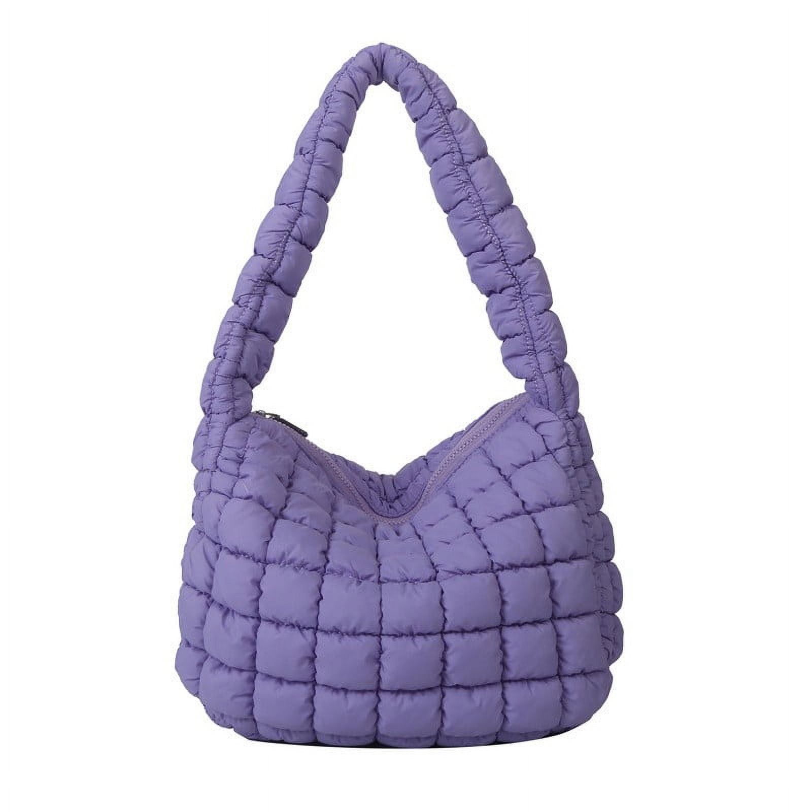 XMMSWDLA Puffer Bag Lightweight Quilted Tote Bags Puffy Shoulder Bag ...