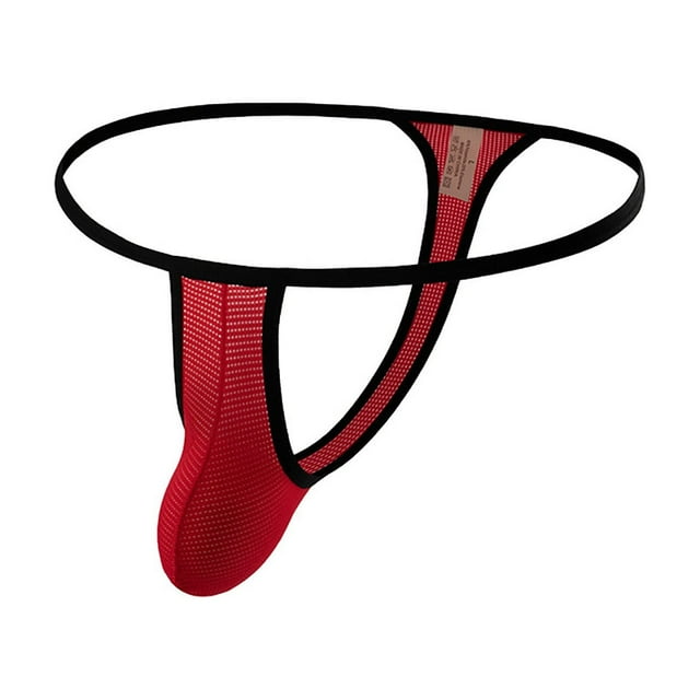 XMMSWDLA Thong G-string for Men Micro Mesh Soft Breathable T-Back Man Big Ball Pouch Thongs ...