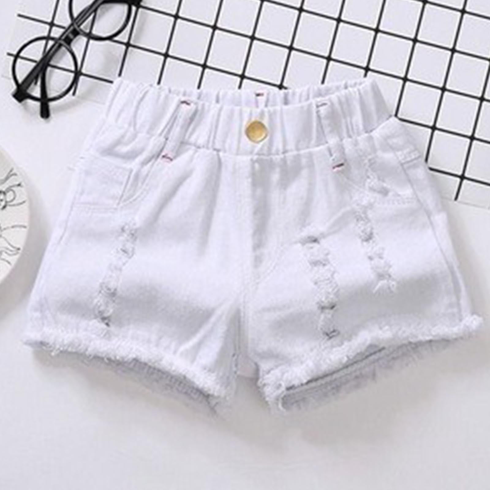 XMMSWDLA Short Sundress Girls Denim Shorts Teenagers Summer Cute Short ...