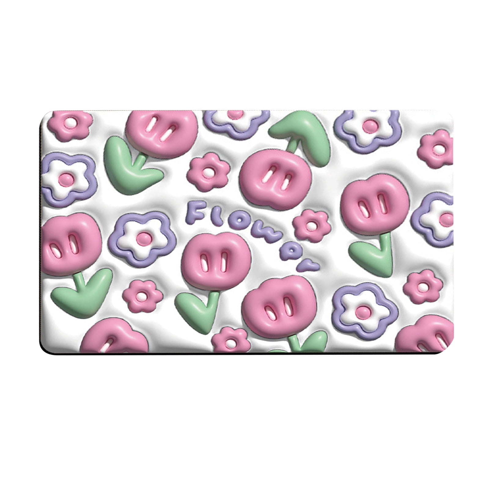 XMMSWDLA Soft Diatom Mud Floor Mat Expansion Small Flower 3d Vision ...