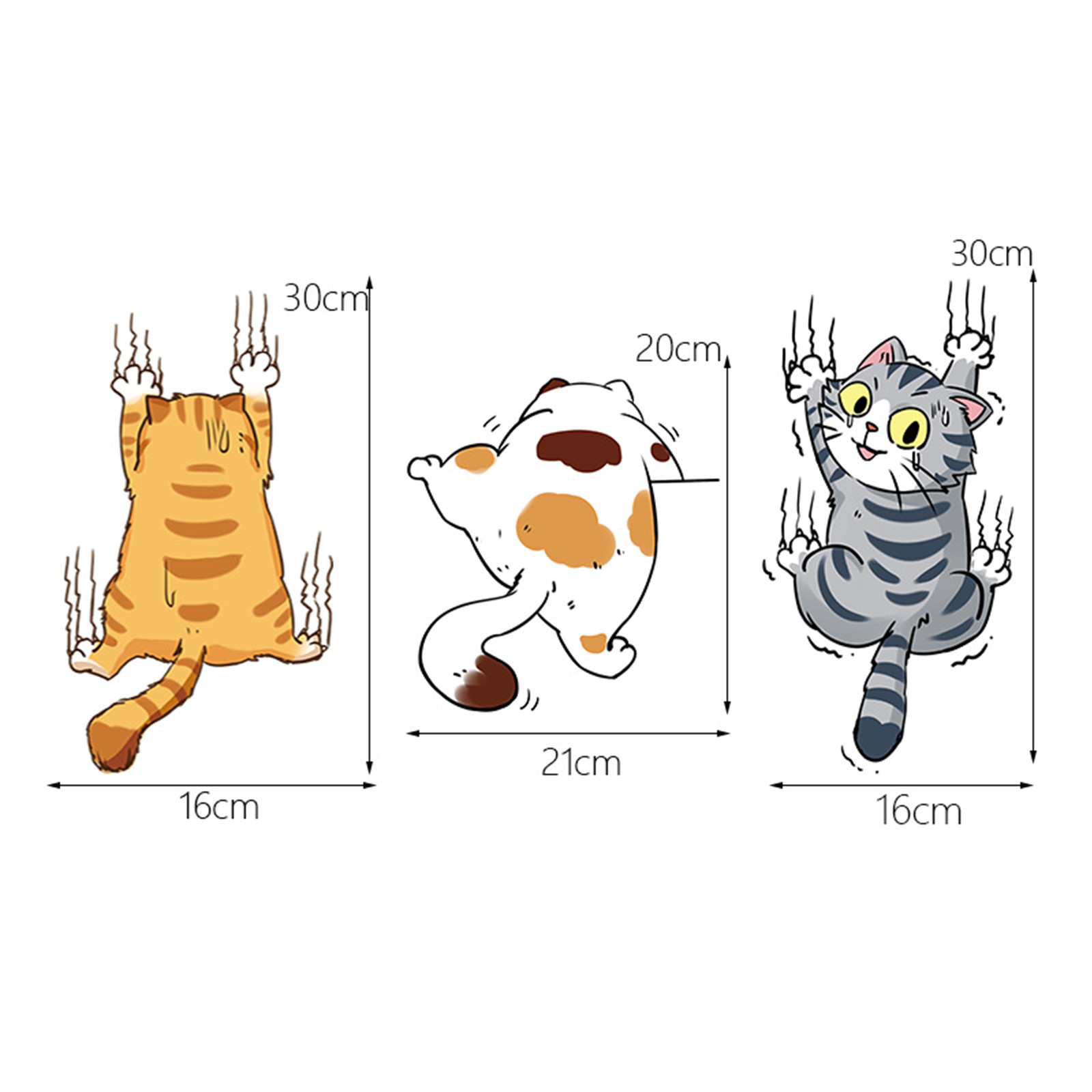 XMMSWDLA Sticker Paper Personality Funny Scratch Cats Cartoon Sticker ...