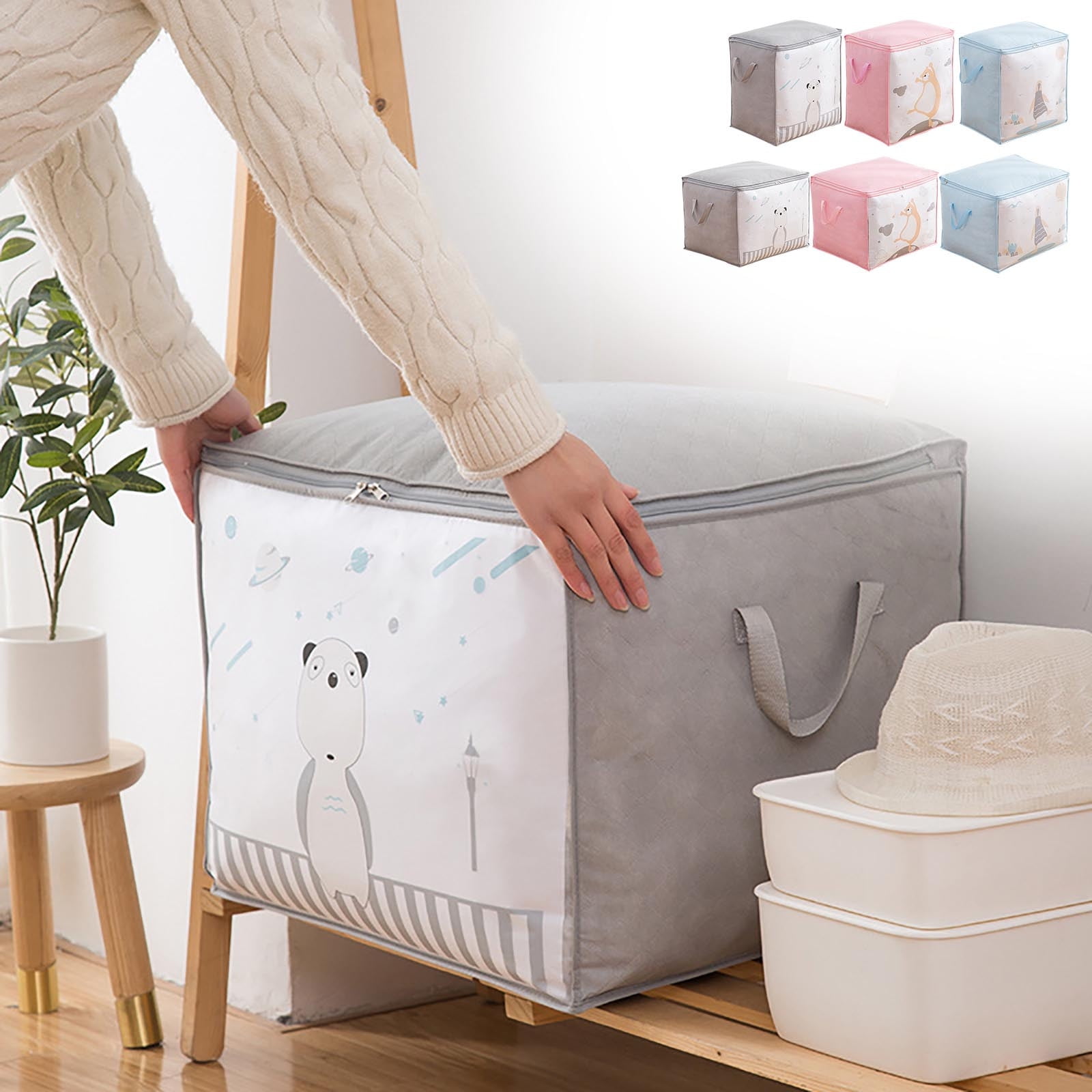 XMMSWDLA Storage Bags, Large Blanket Clothes Organization and Storage ...