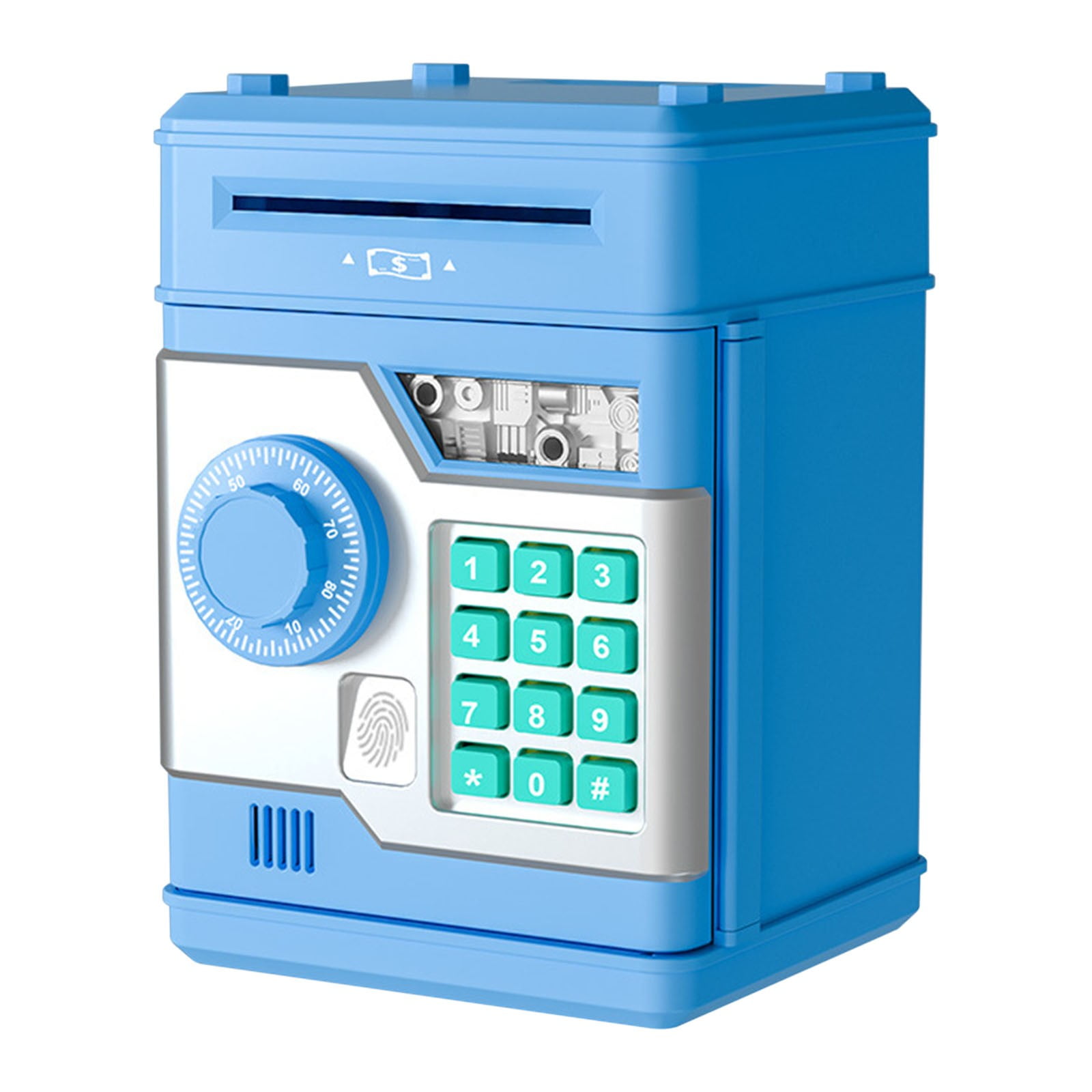 XMMSWDLA Toy Piggy Bank Safe Box Fingerprint ATM Bank Machine Money ...