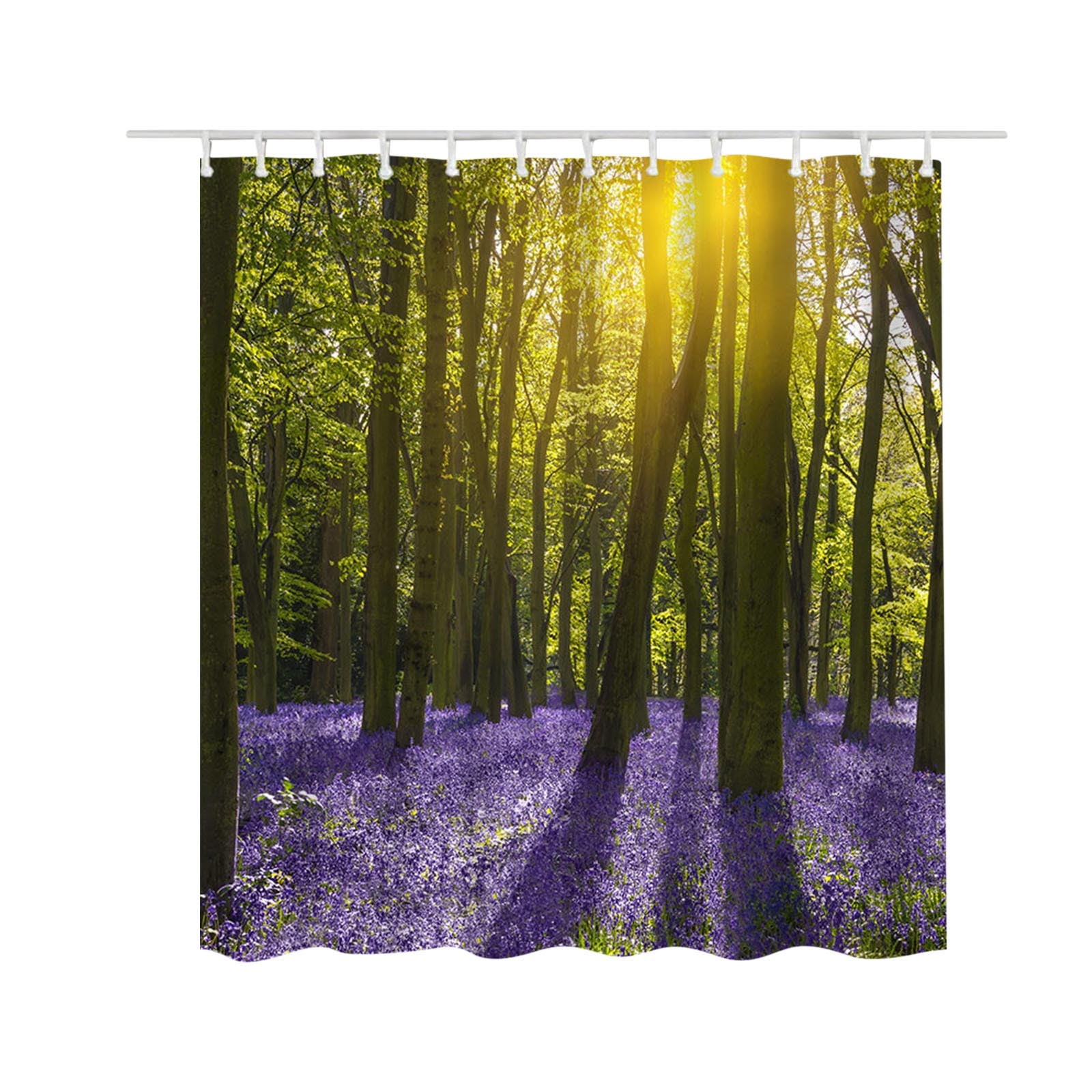 XMMSWDLA Window Curtains Sheer Printed Shower Curtain Polyester ...
