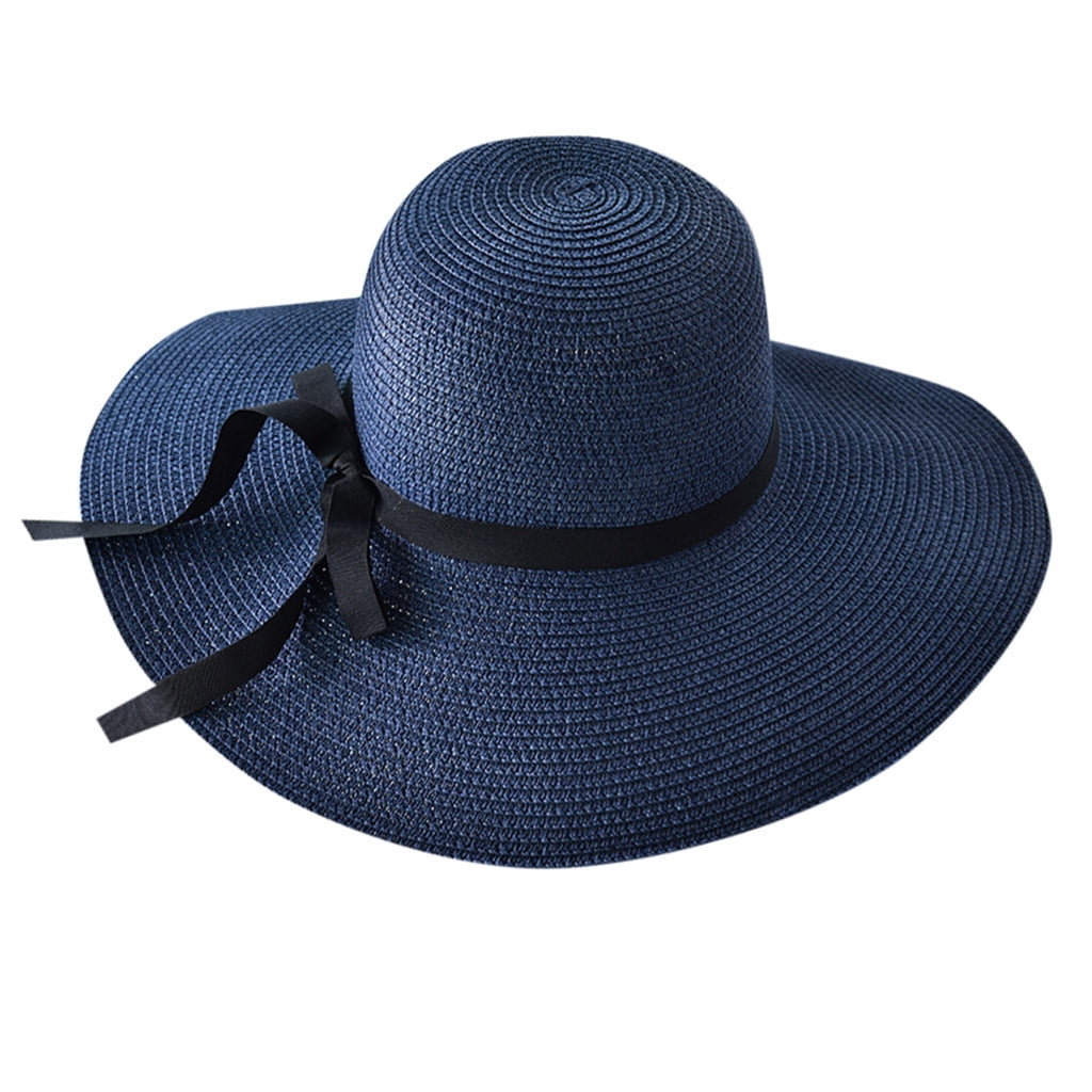 Xmmswdla Womens Folable Floppy Hat Wide Brim Sun Protection Straw Hat